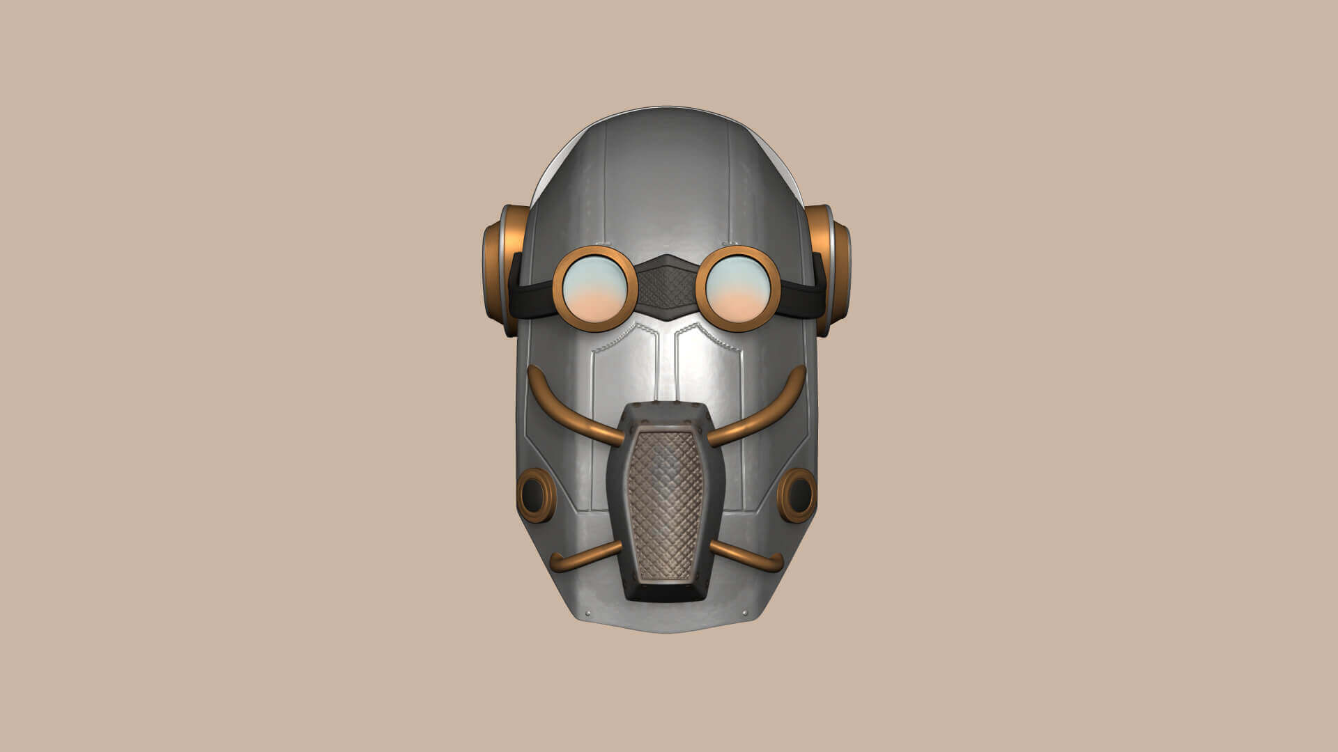 Steampunk Iron Mask - 3D Model by gsommer
