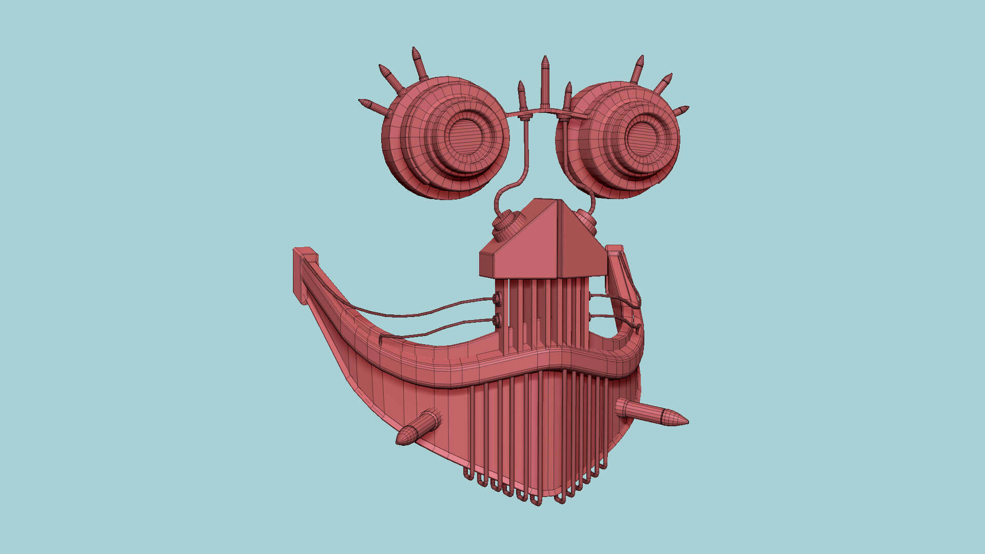 Steampunk Mask 02 - Green Copper 3D Model by gsommer