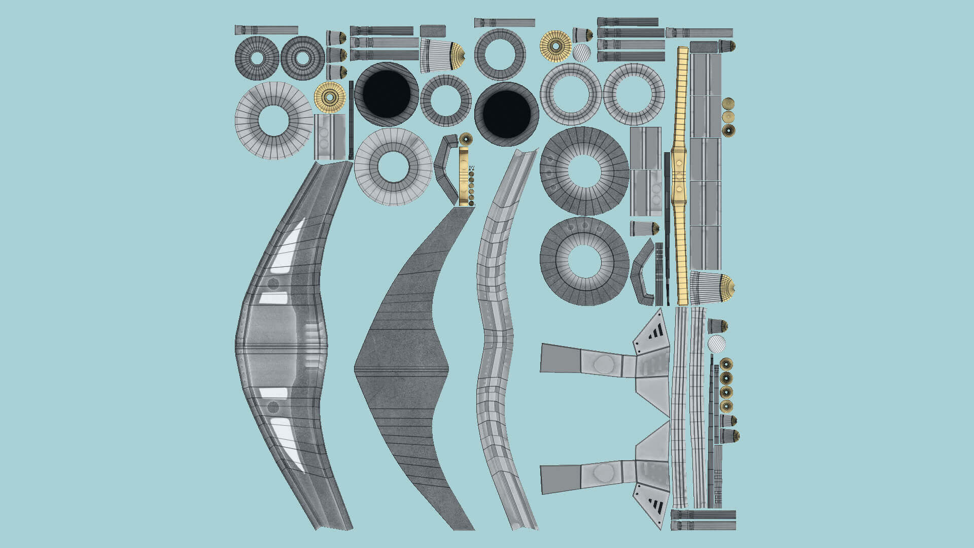 Steampunk Mask 03 - Metal Gold 3D Model by gsommer