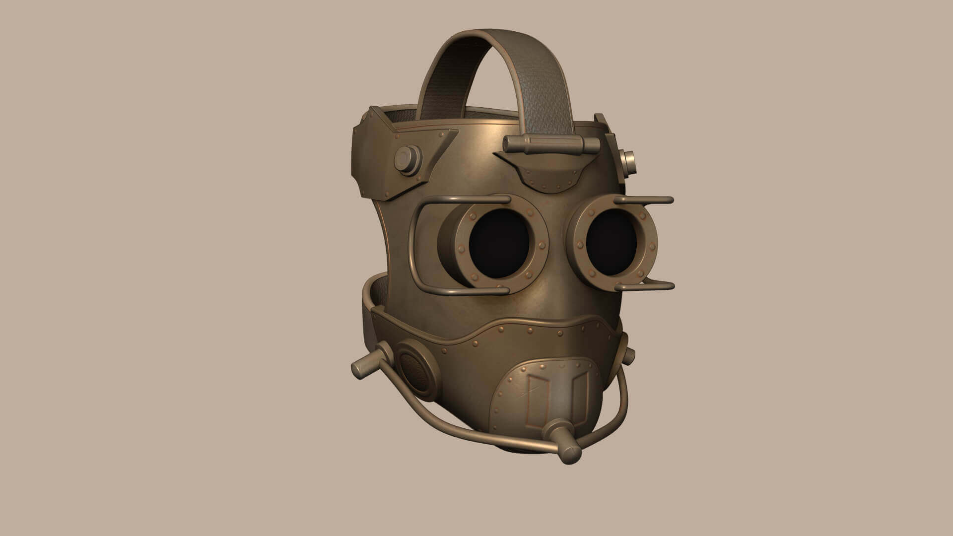 Steampunk Mask - 3D Model by gsommer