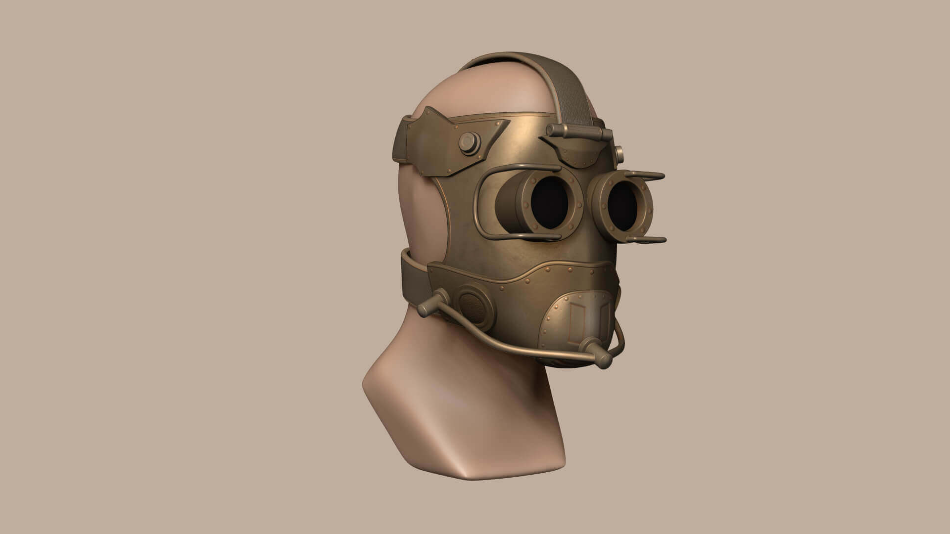 Steampunk Mask - 3D Model by gsommer