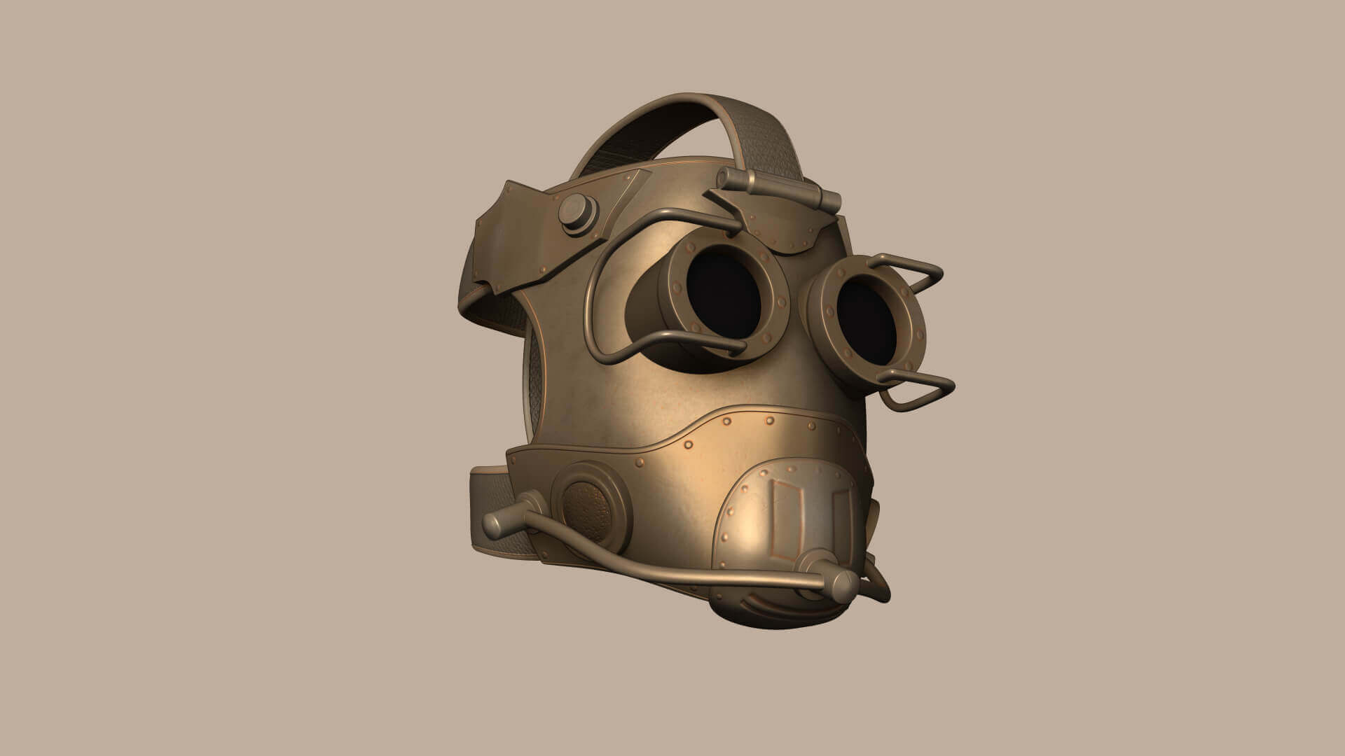 Steampunk Mask - 3D Model by gsommer