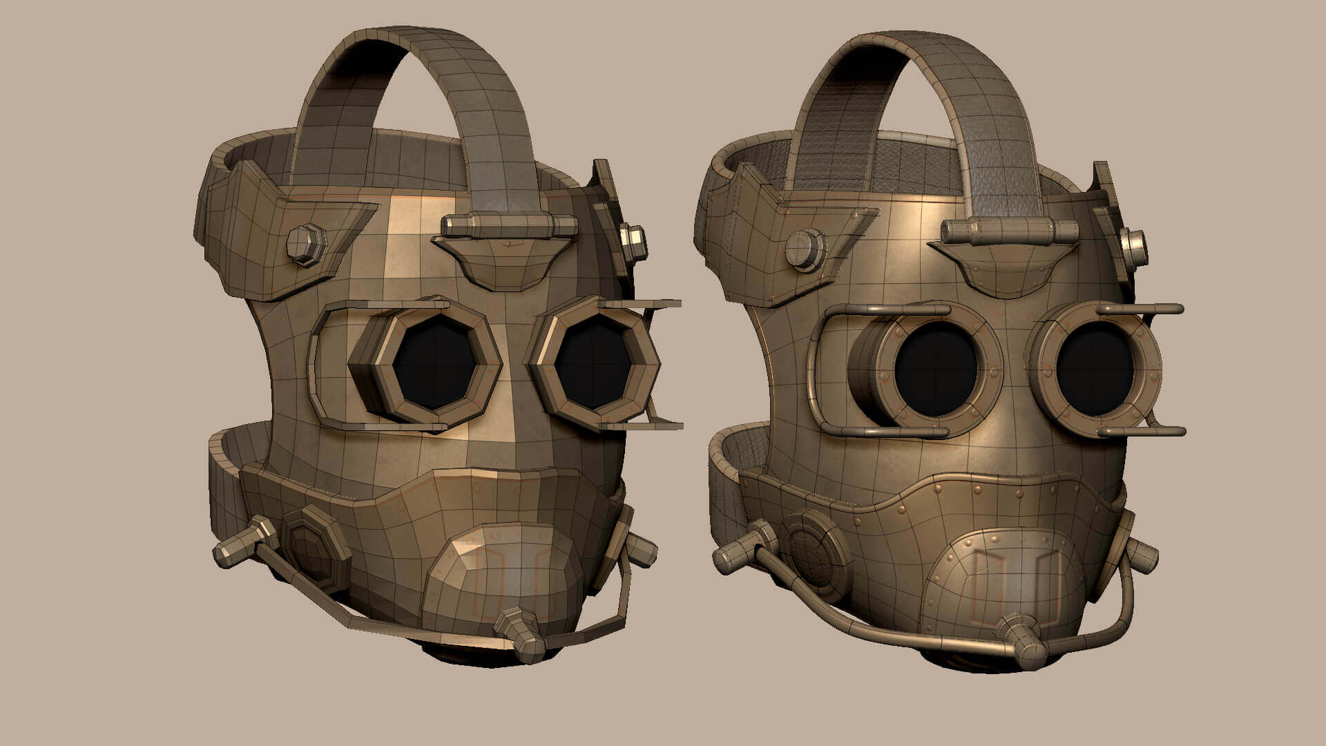 Steampunk Mask - 3D Model by gsommer