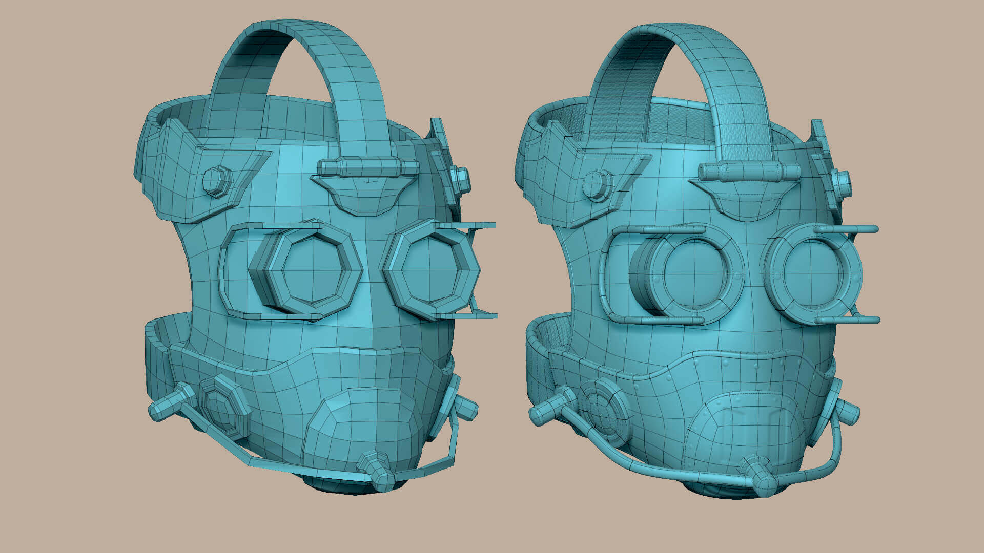 Steampunk Mask - 3D Model by gsommer