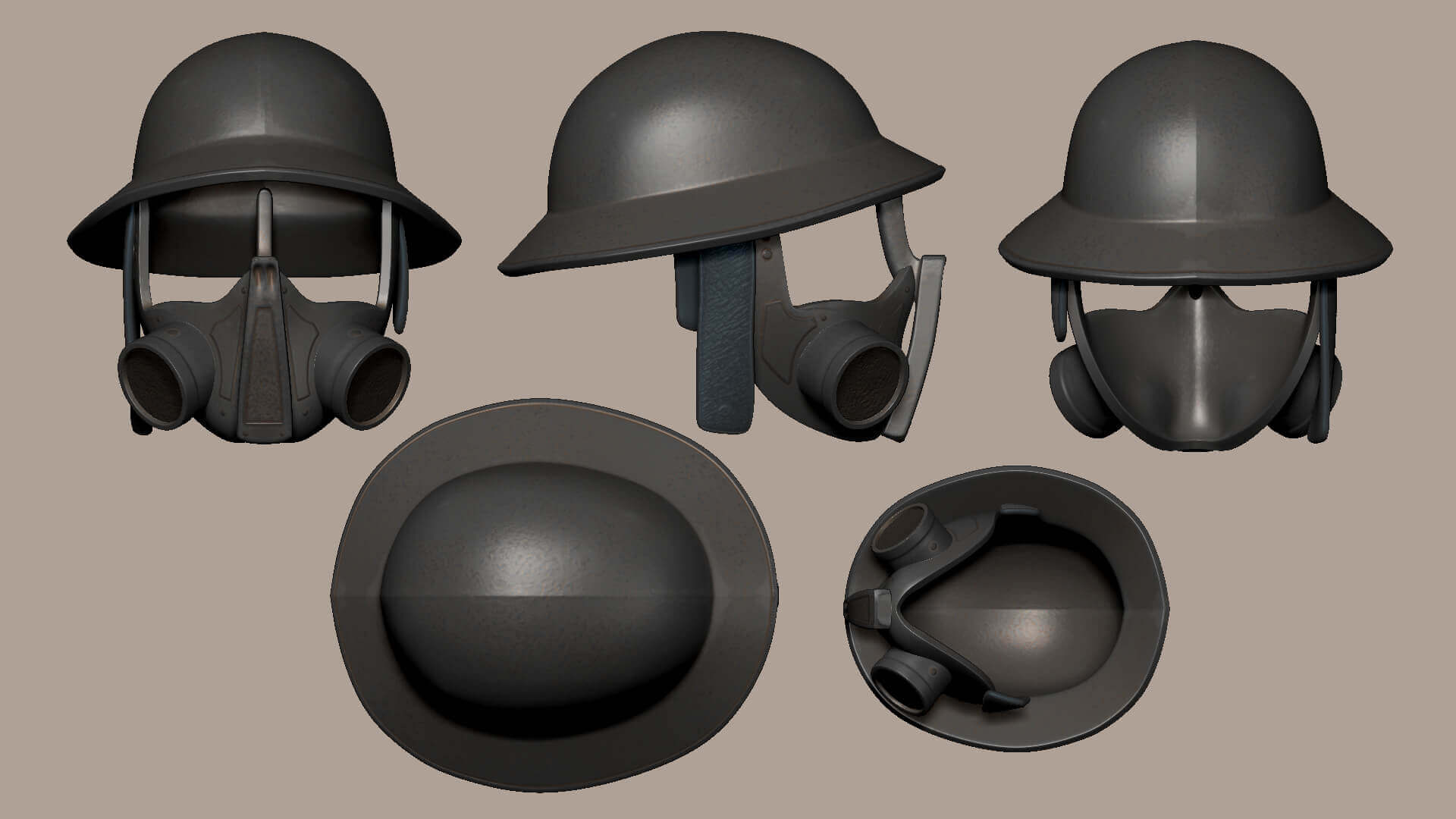 Steampunk Miner Helmet Mask - 3D Model by gsommer