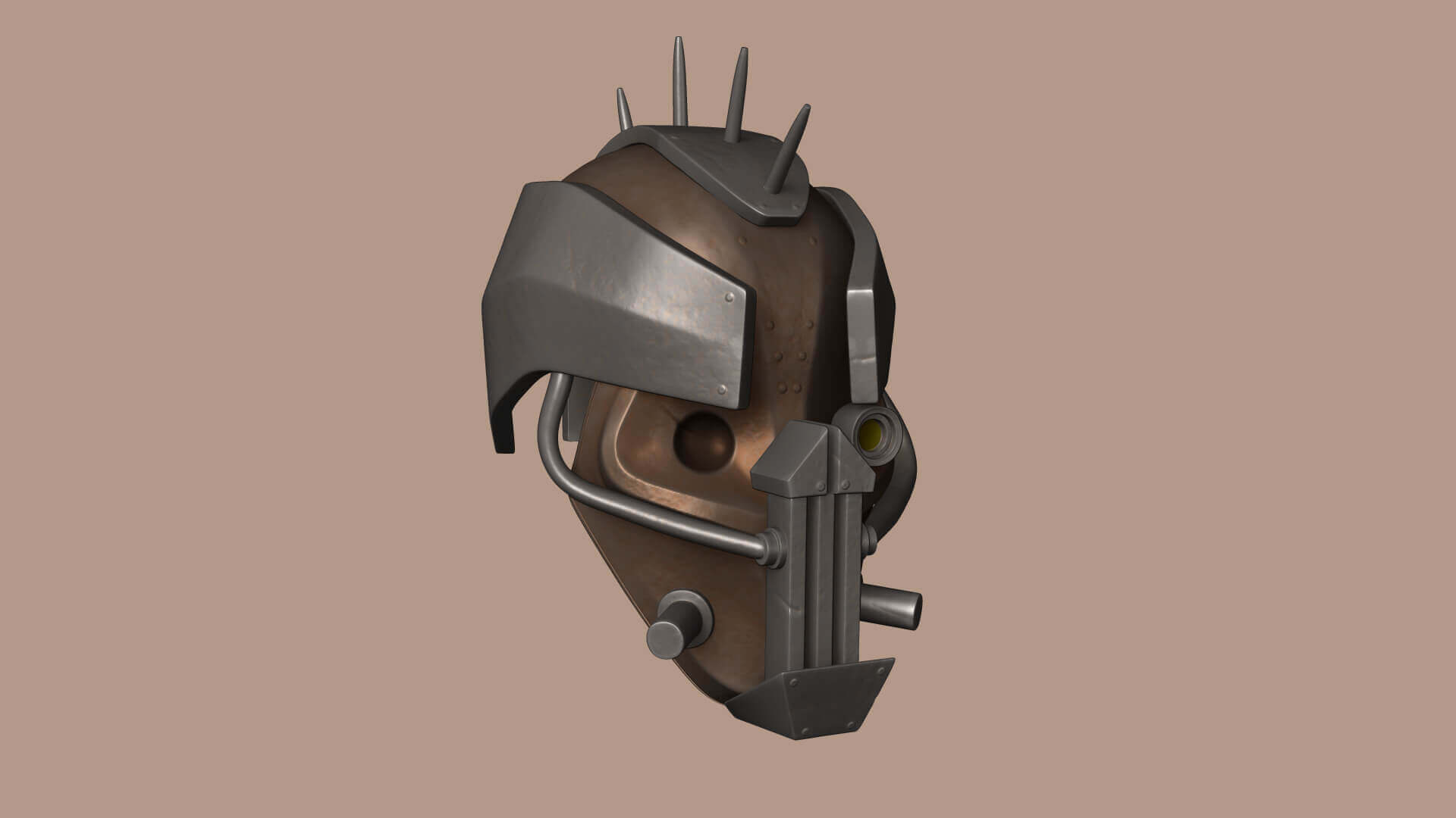 Steampunk Robot Helmet - 3D Model by gsommer
