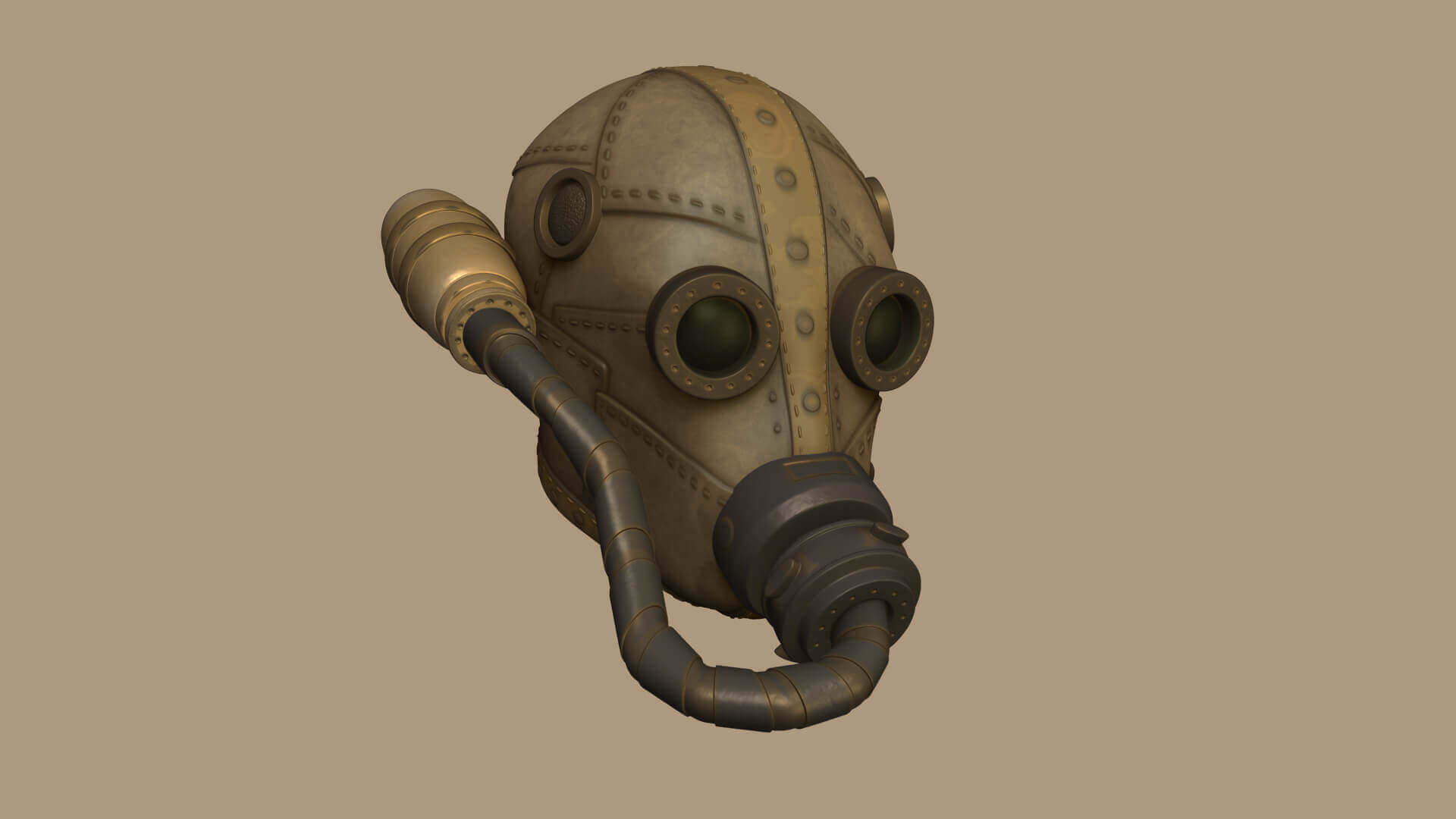 Steampunk Wasteland Mask - 3D Model by gsommer