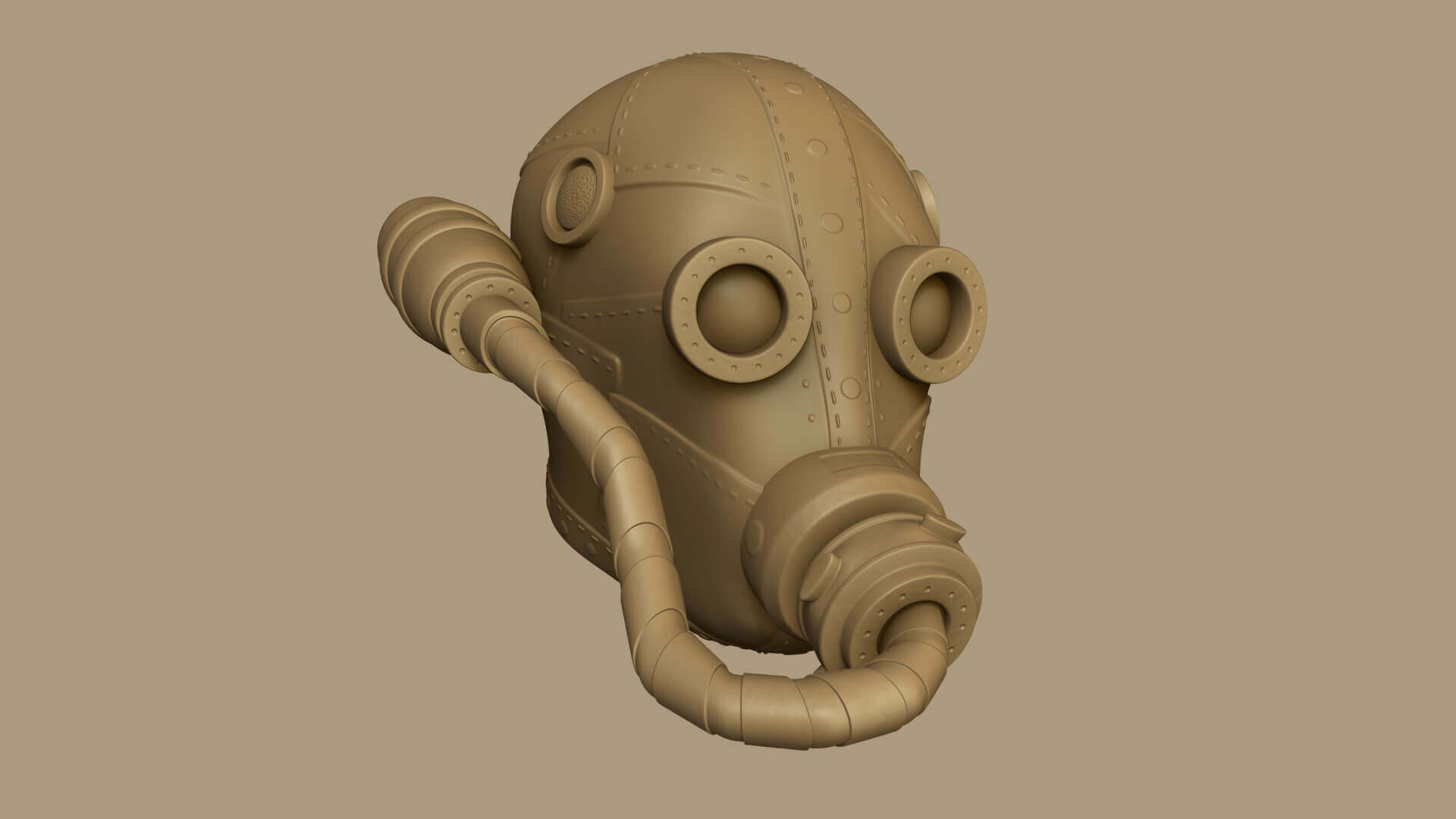 Steampunk Wasteland Mask - 3D Model by gsommer