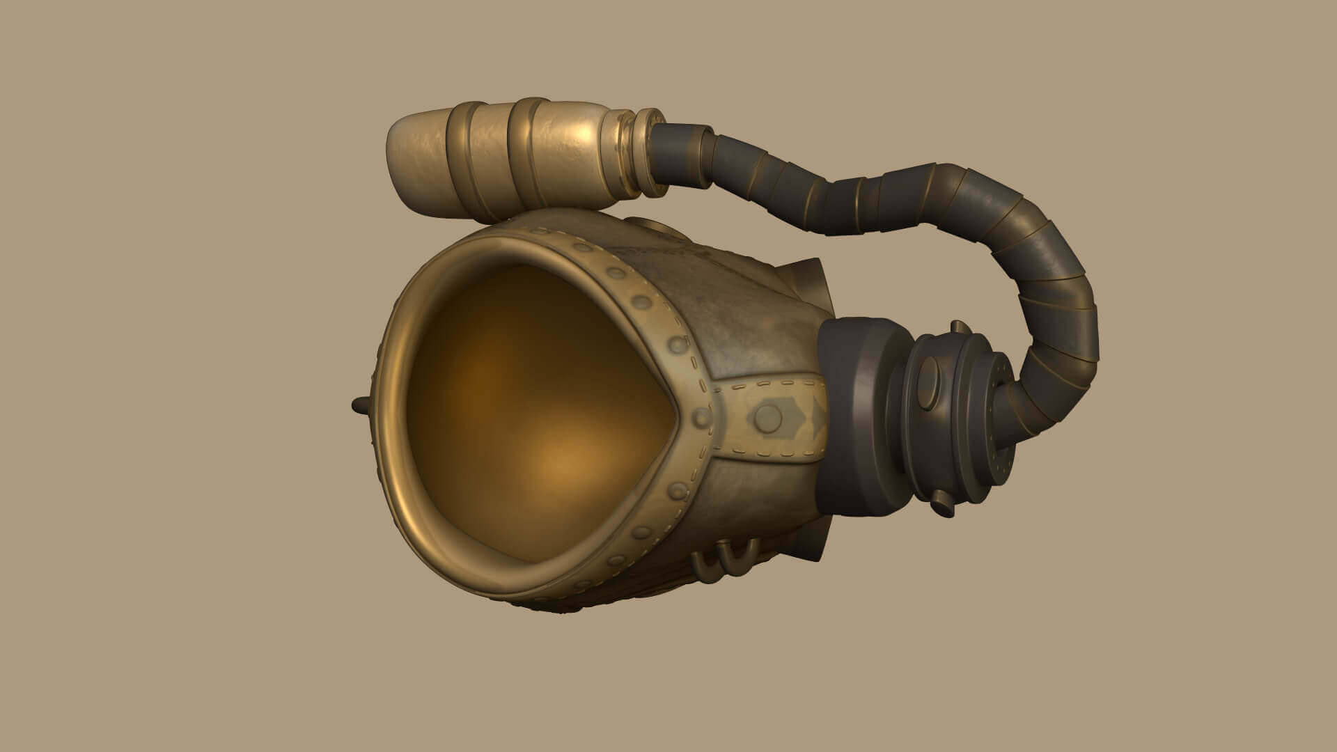 Steampunk Wasteland Mask - 3D Model by gsommer