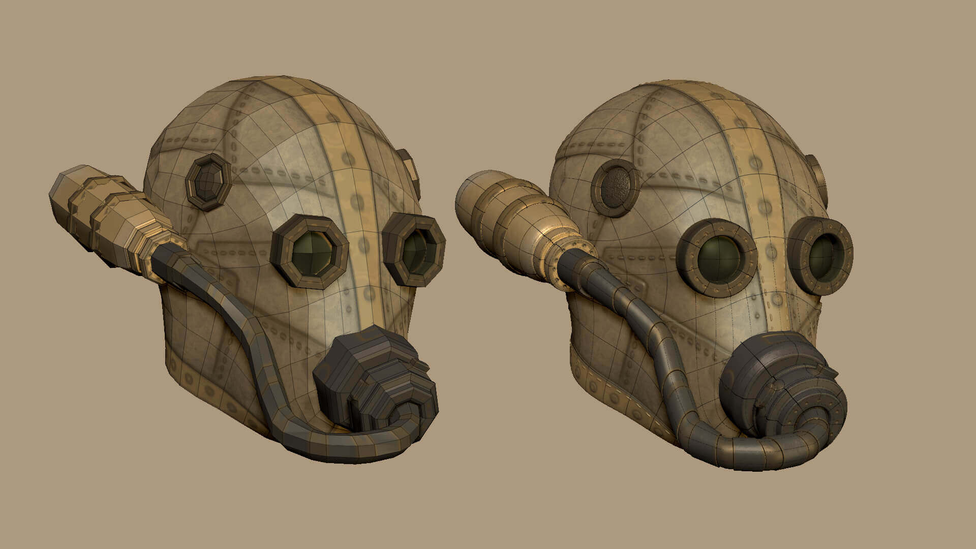 Steampunk Wasteland Mask - 3D Model by gsommer
