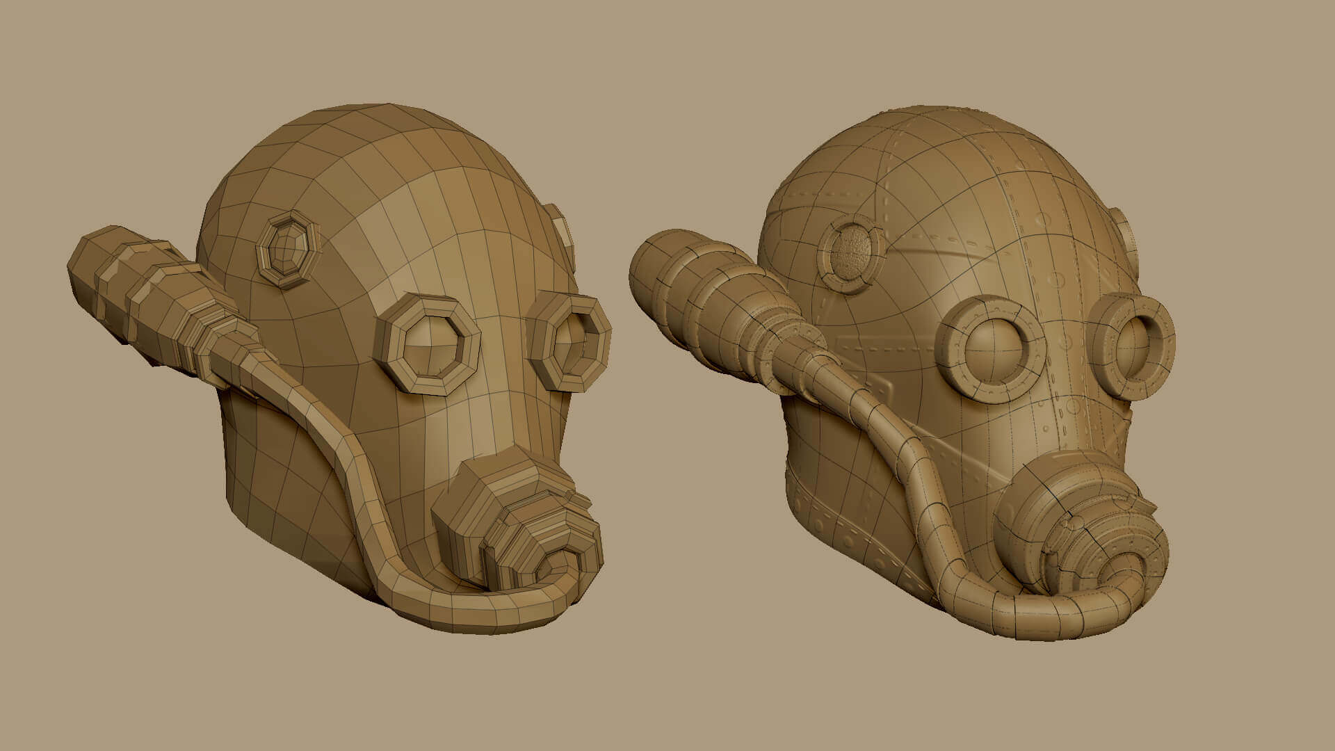 Steampunk Wasteland Mask - 3D Model by gsommer