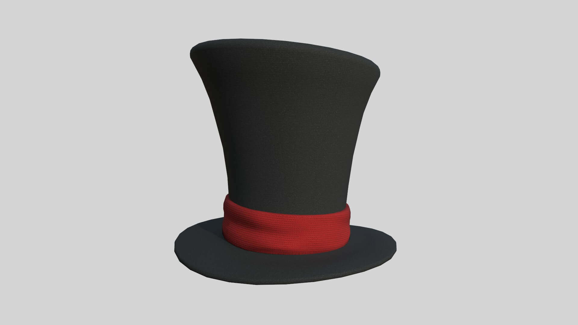 Top Hat 01 - Black and Red 3D Model by gsommer