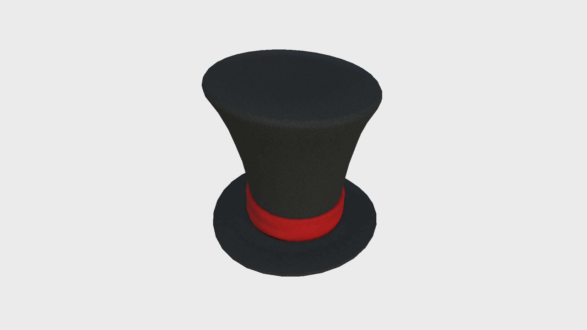 Top Hat 01 - Black and Red 3D Model by gsommer