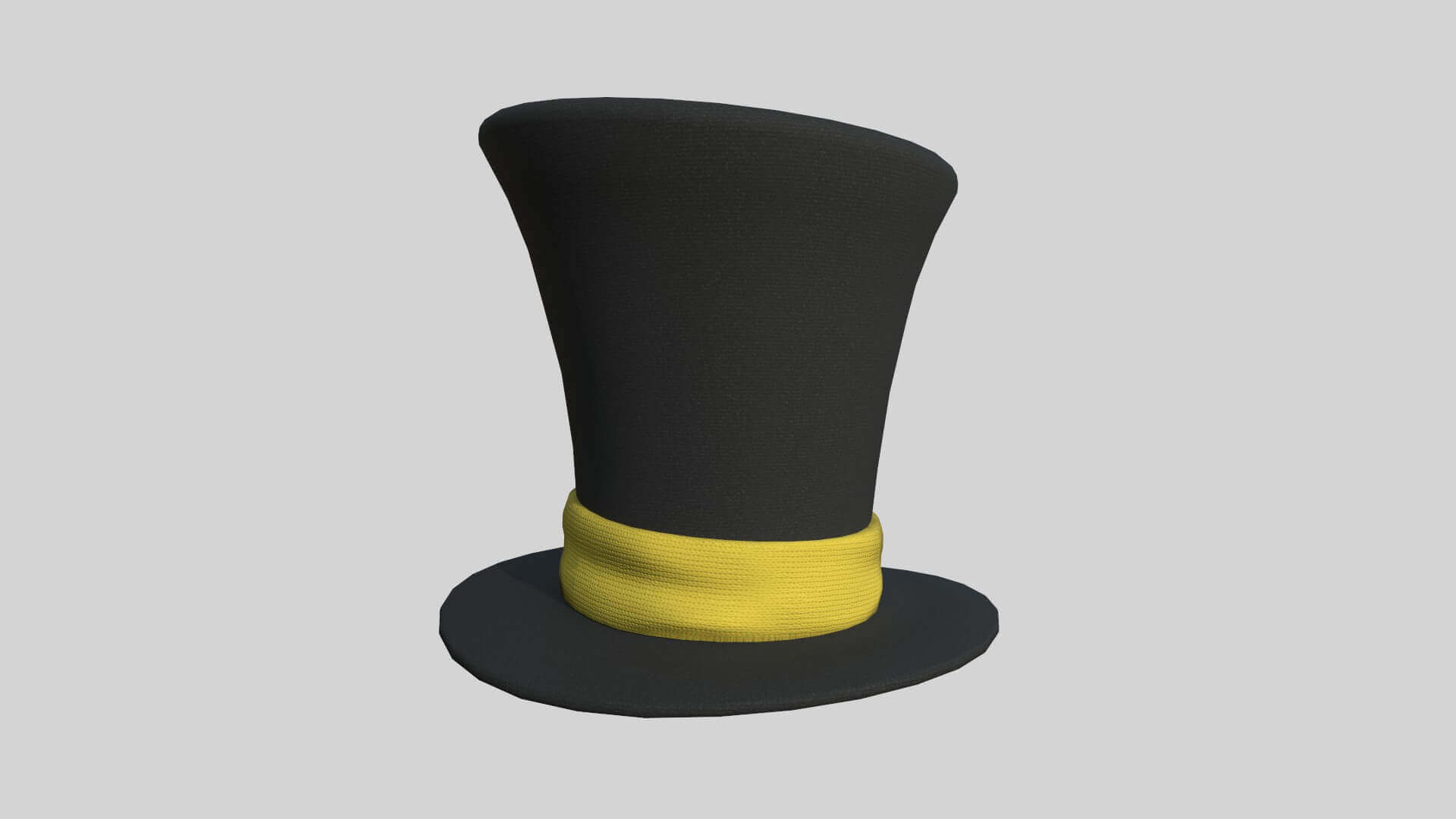 Top Hat 02 - Black and Yellow 3D Model by gsommer