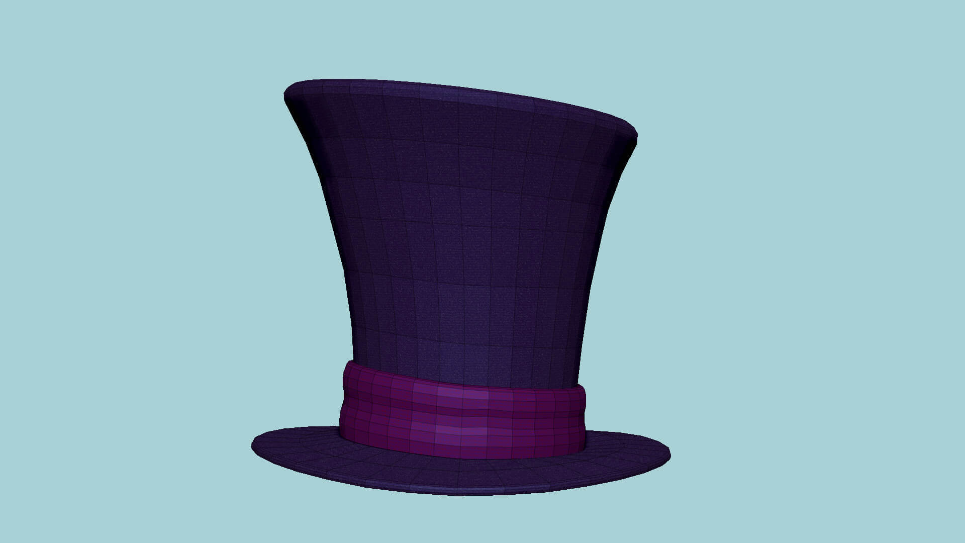 Top Hat 03 - Purple 3D Model by gsommer