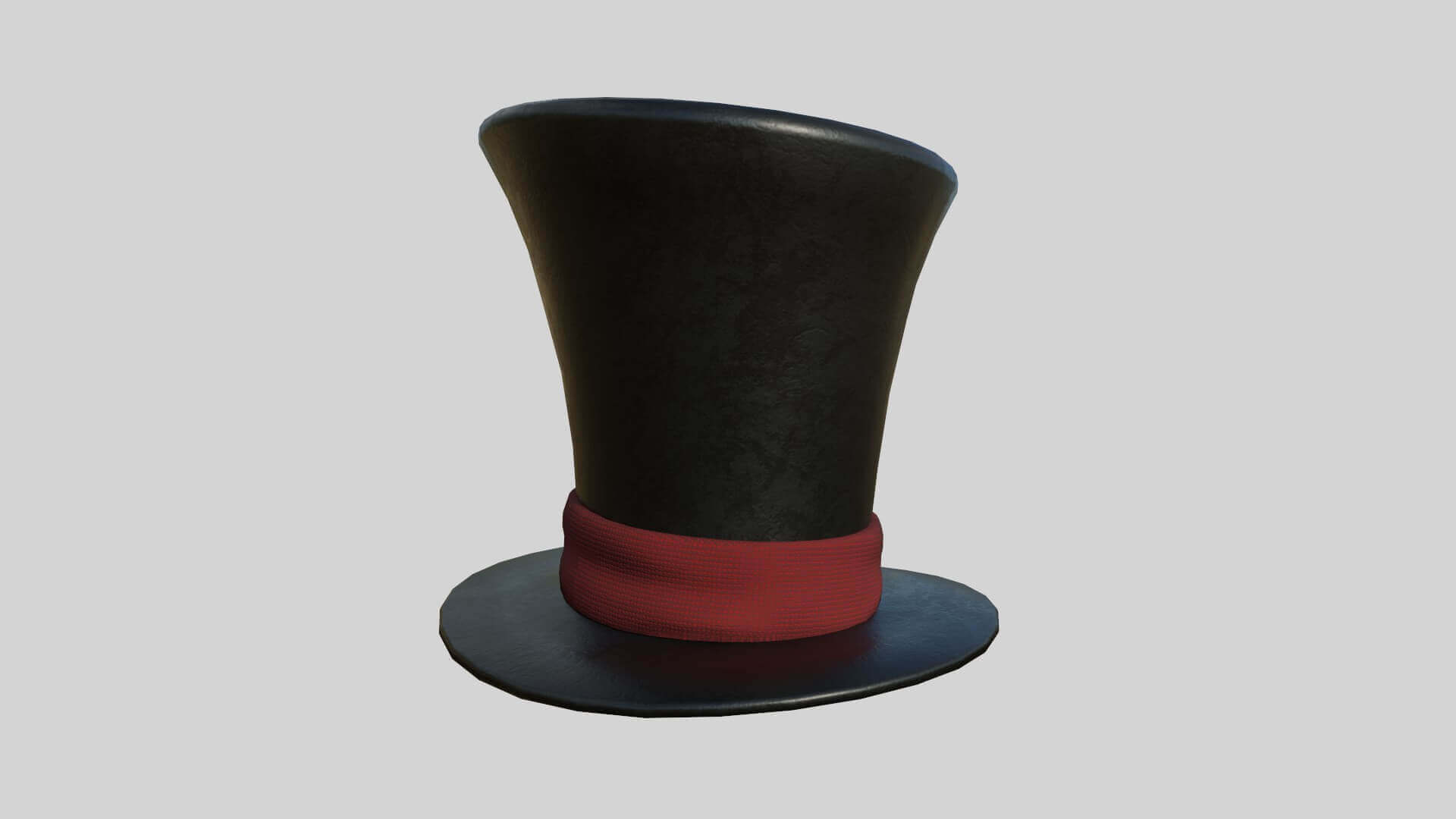 Top Hat 06 - Leather Red 3D Model by gsommer