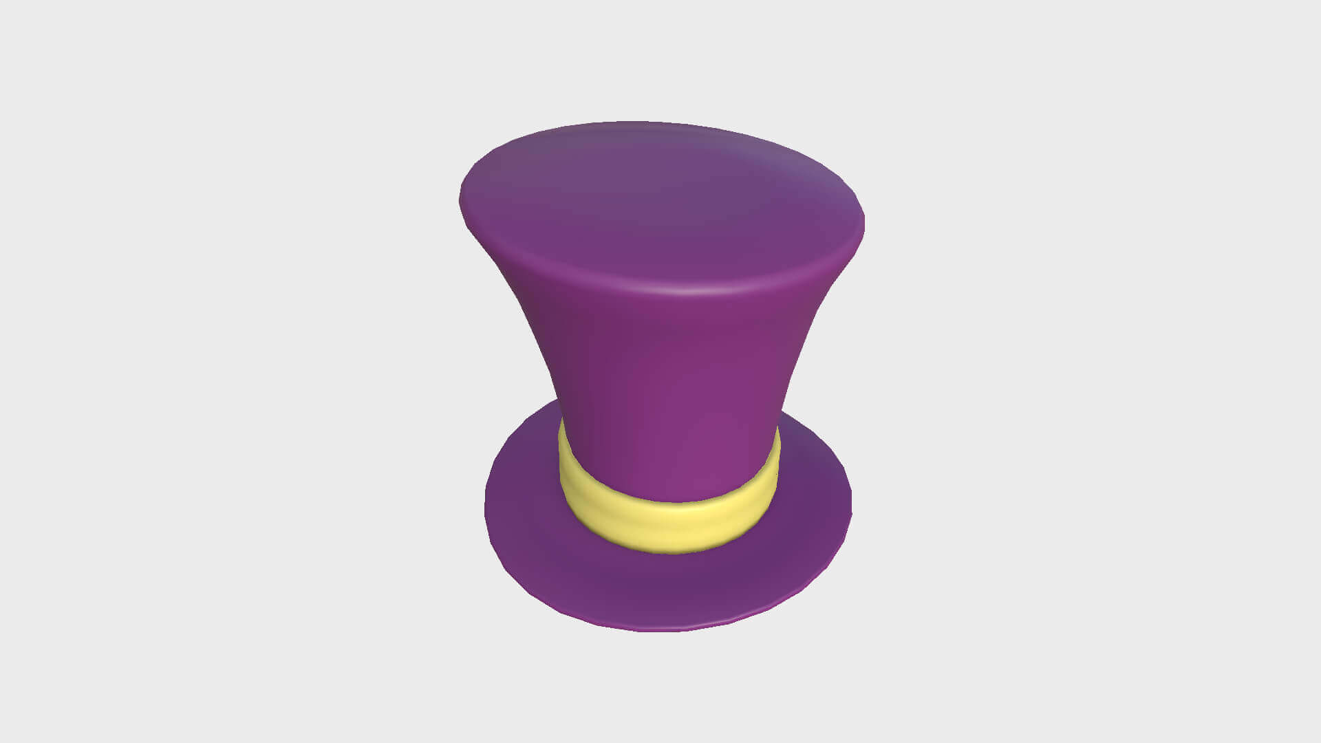 Top Hat 09 - Cartoon Purple 3D Model by gsommer