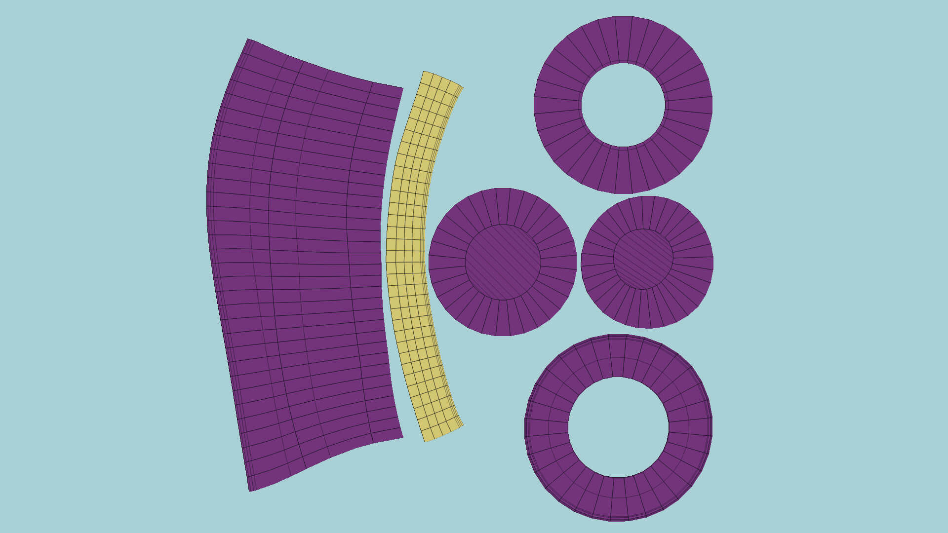 Top Hat 09 - Cartoon Purple 3D Model by gsommer