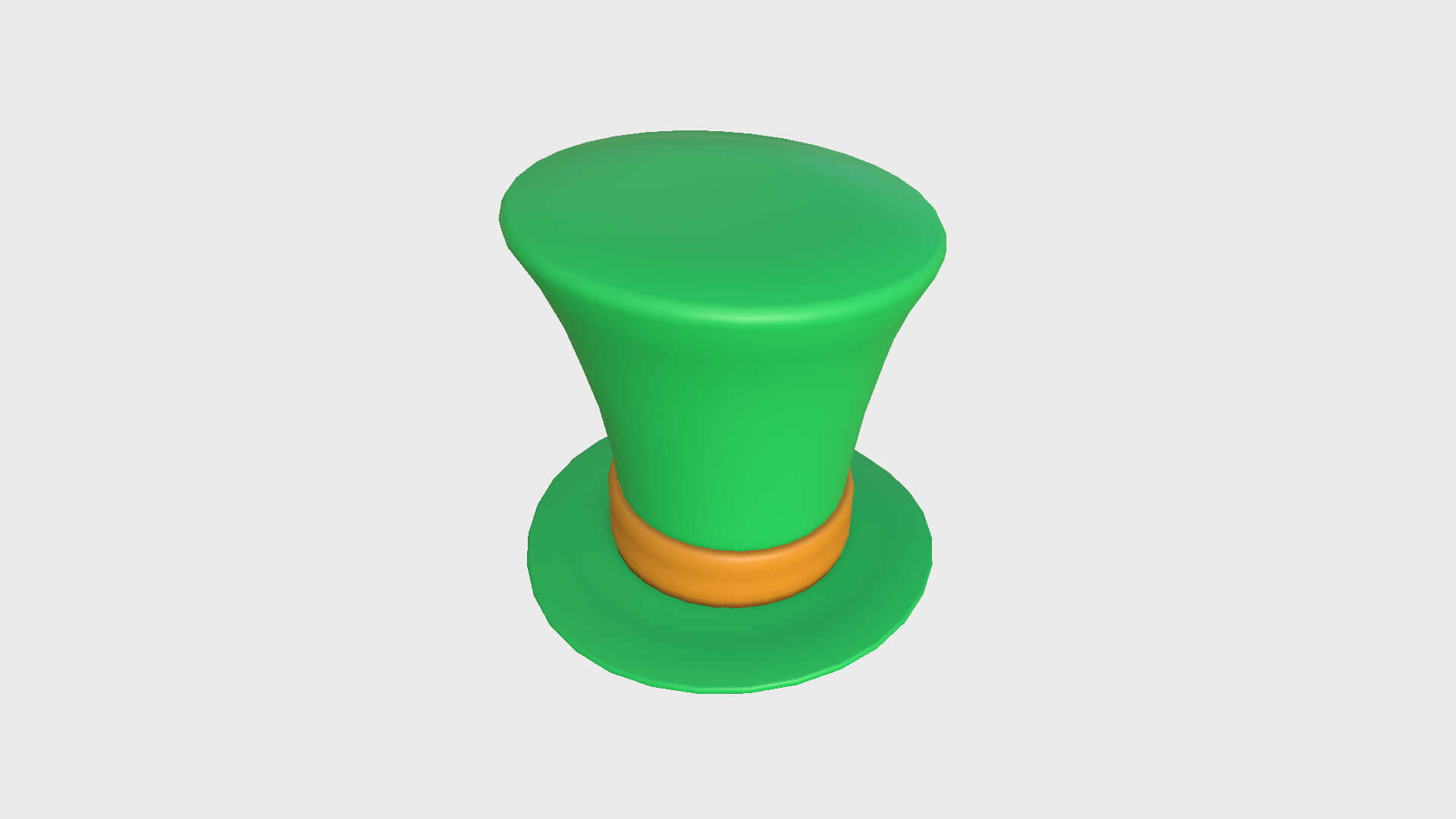 Top Hat 11 - Cartoon Green 3D Model by gsommer