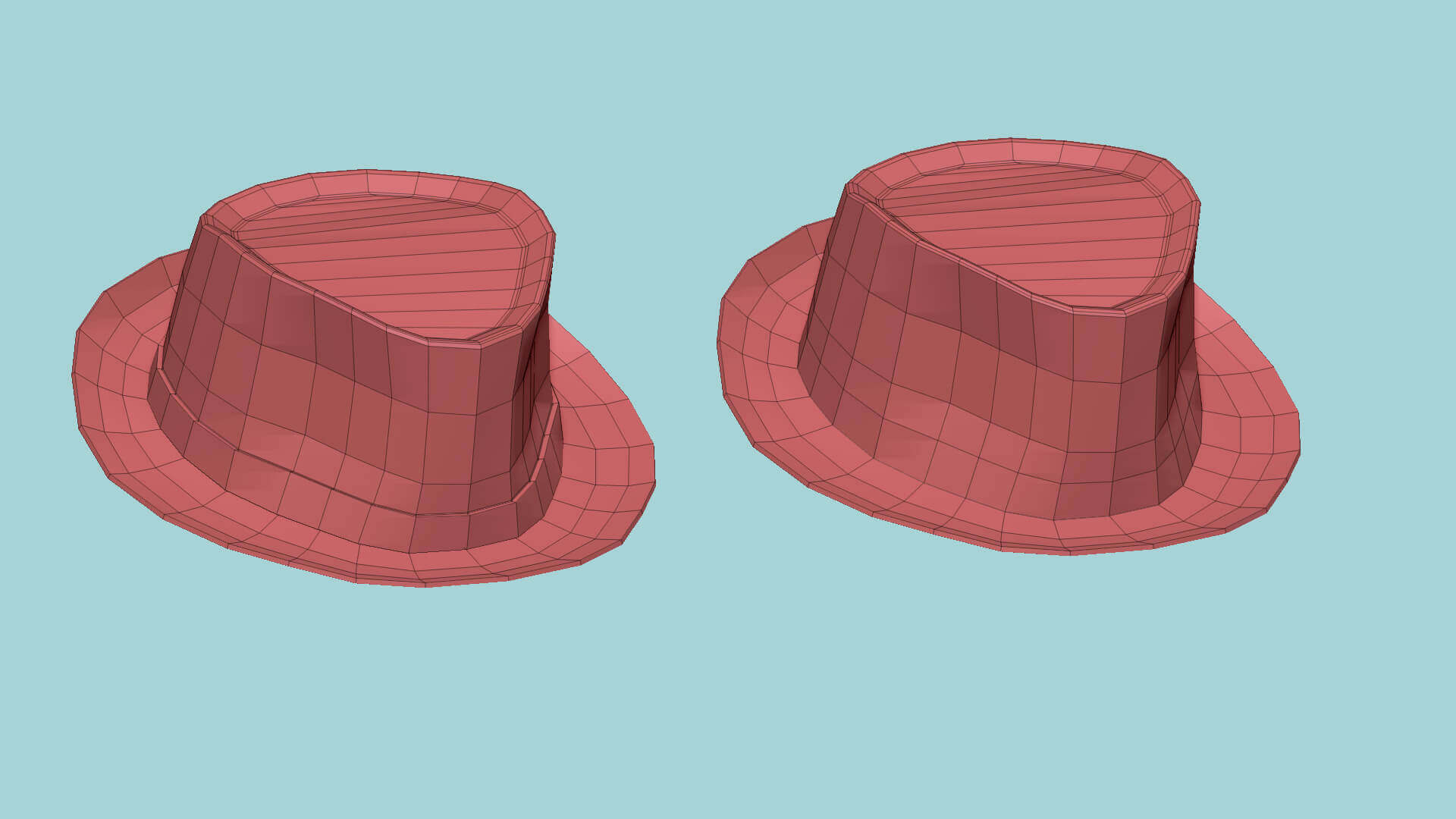 Trilby Hat 02 - Dark Grey 3D Model by gsommer