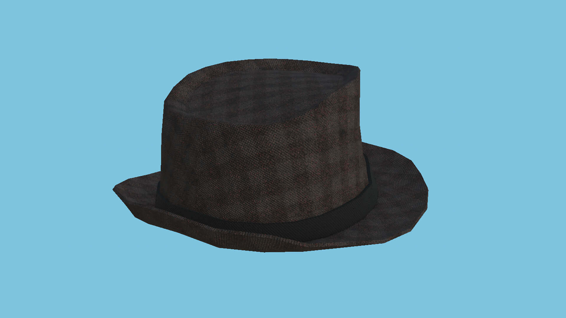 Trilby Hat 03 - Black Plaid 3D Model by gsommer