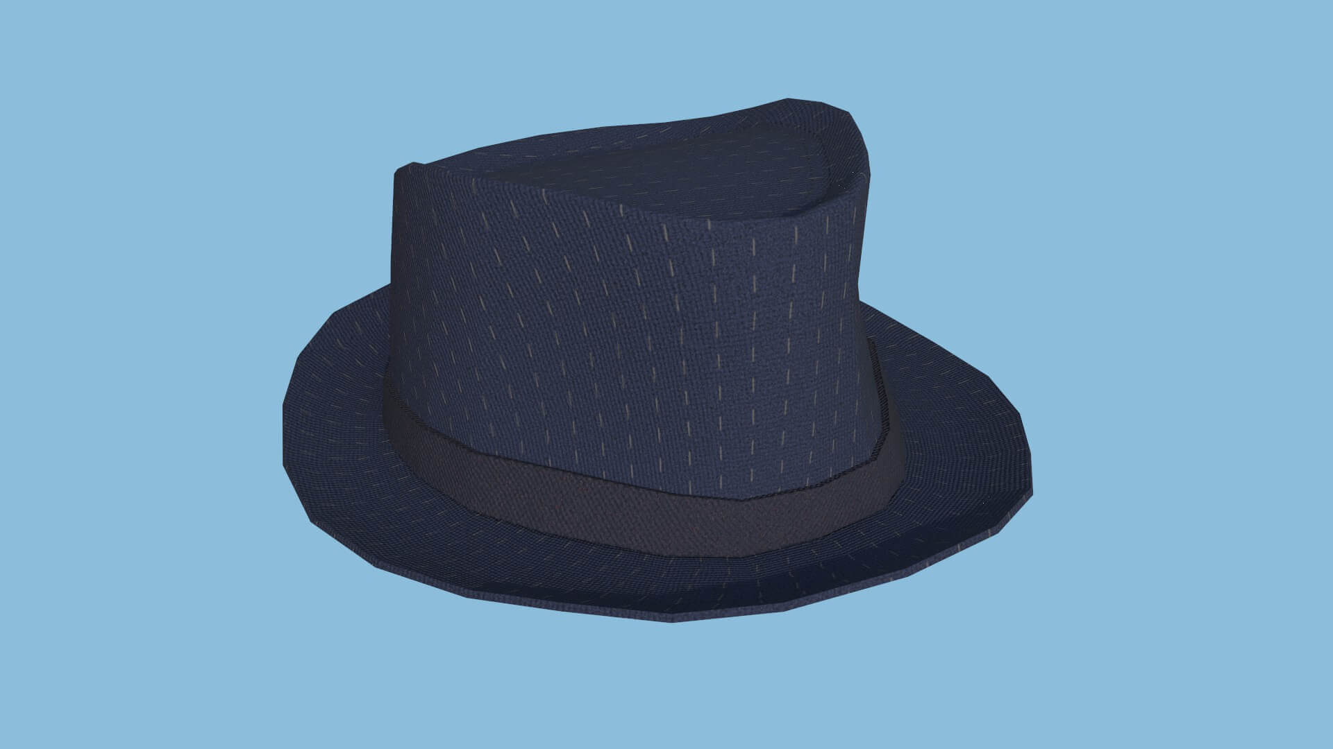 Trilby Hat 07 - Dark Blue 3D Model by gsommer