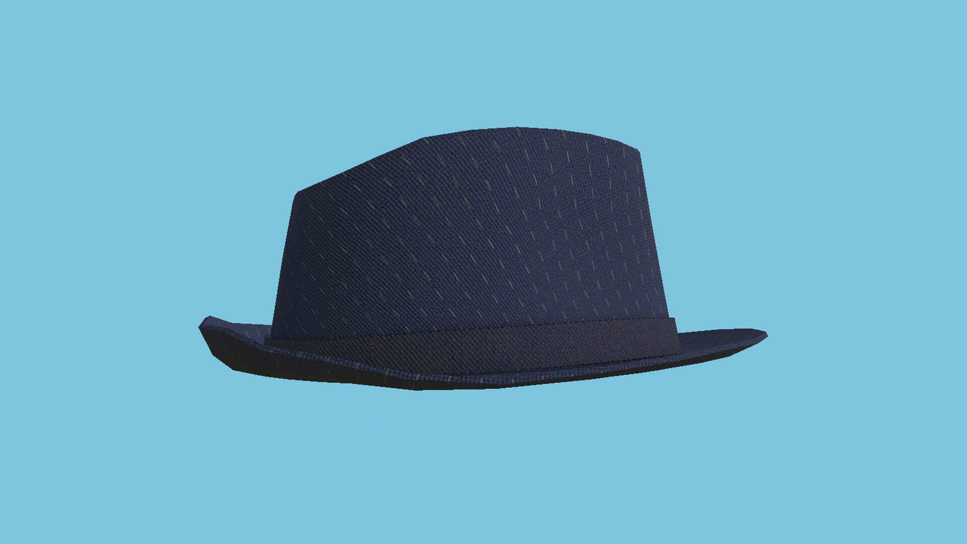 Trilby Hat 07 - Dark Blue 3D Model by gsommer