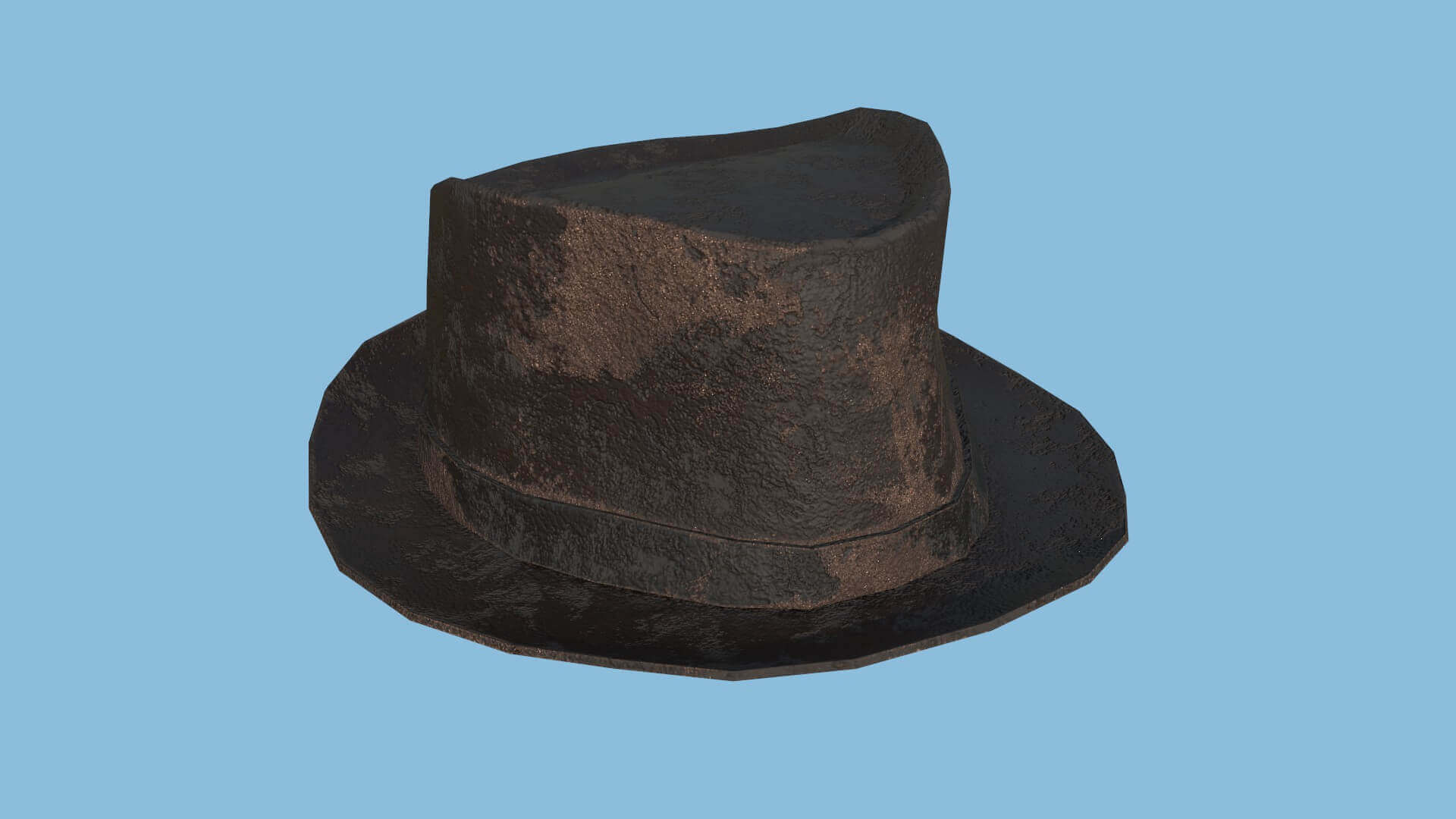 Trilby Hat 16 - Destroyed 3D Model by gsommer