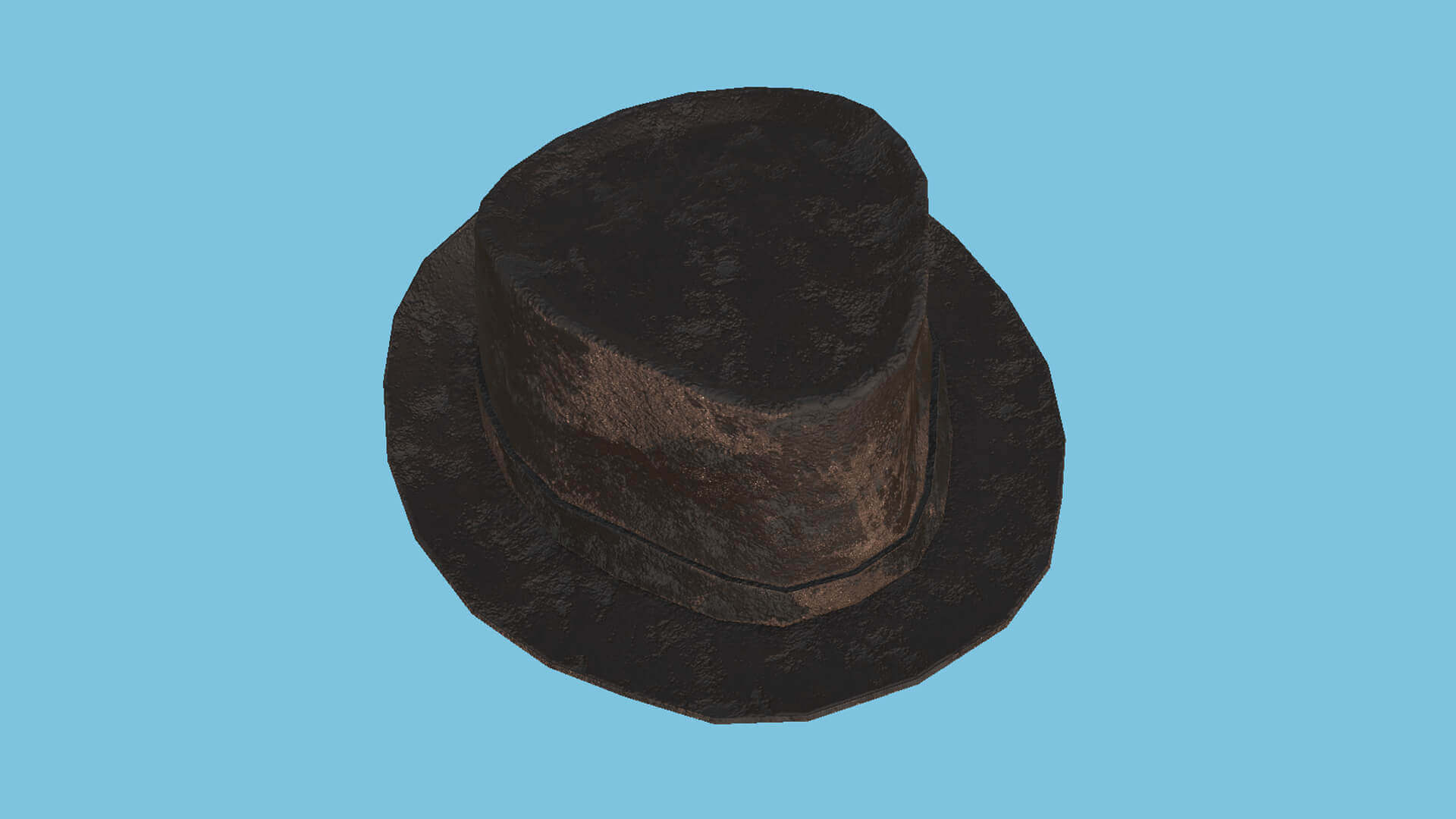 Trilby Hat 16 - Destroyed 3D Model by gsommer