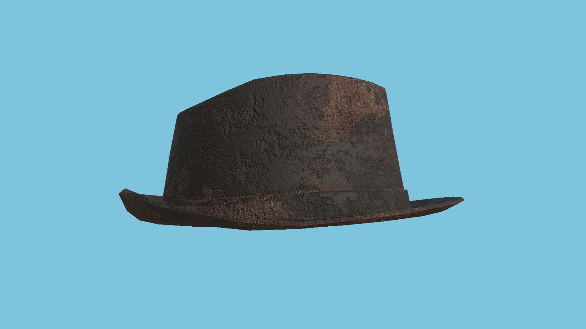 Trilby Hat 16 - Destroyed 3D Model by gsommer