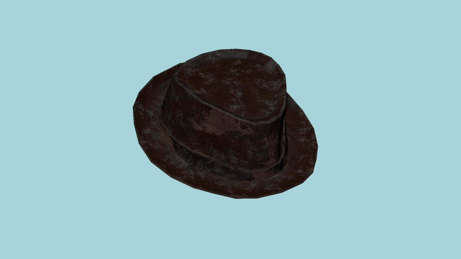 Trilby Hat 16 - Destroyed 3D Model by gsommer