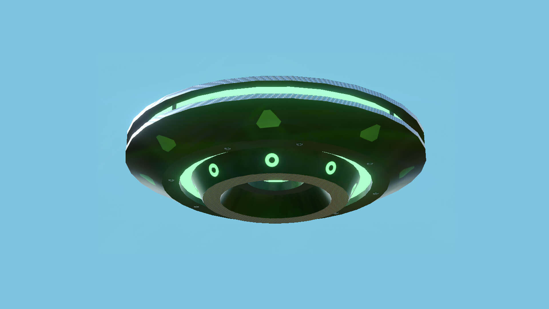 UFO Type A 01 - Dark Green 3D Model by gsommer