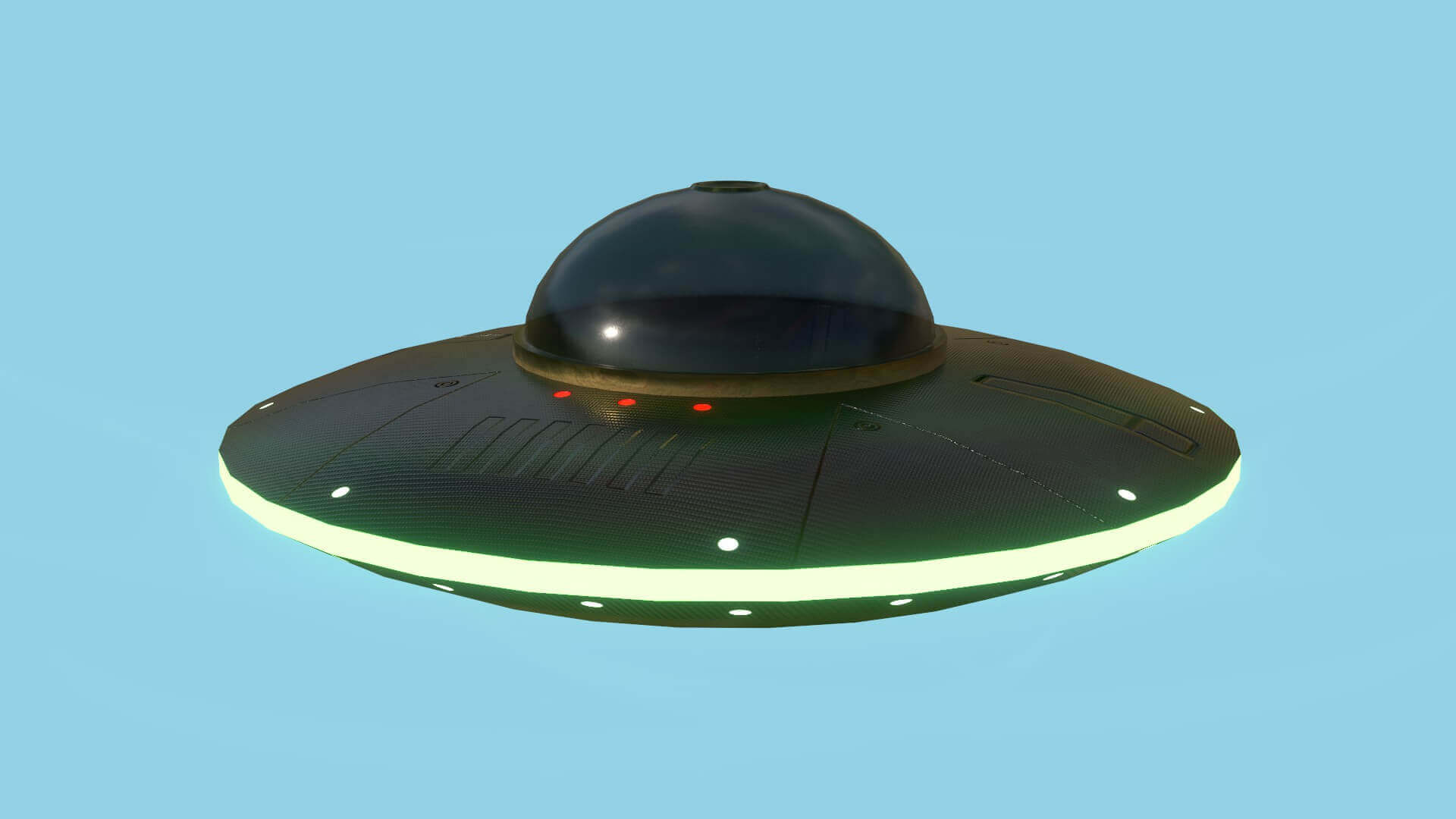 UFO Type B 02 - Black 3D Model by gsommer