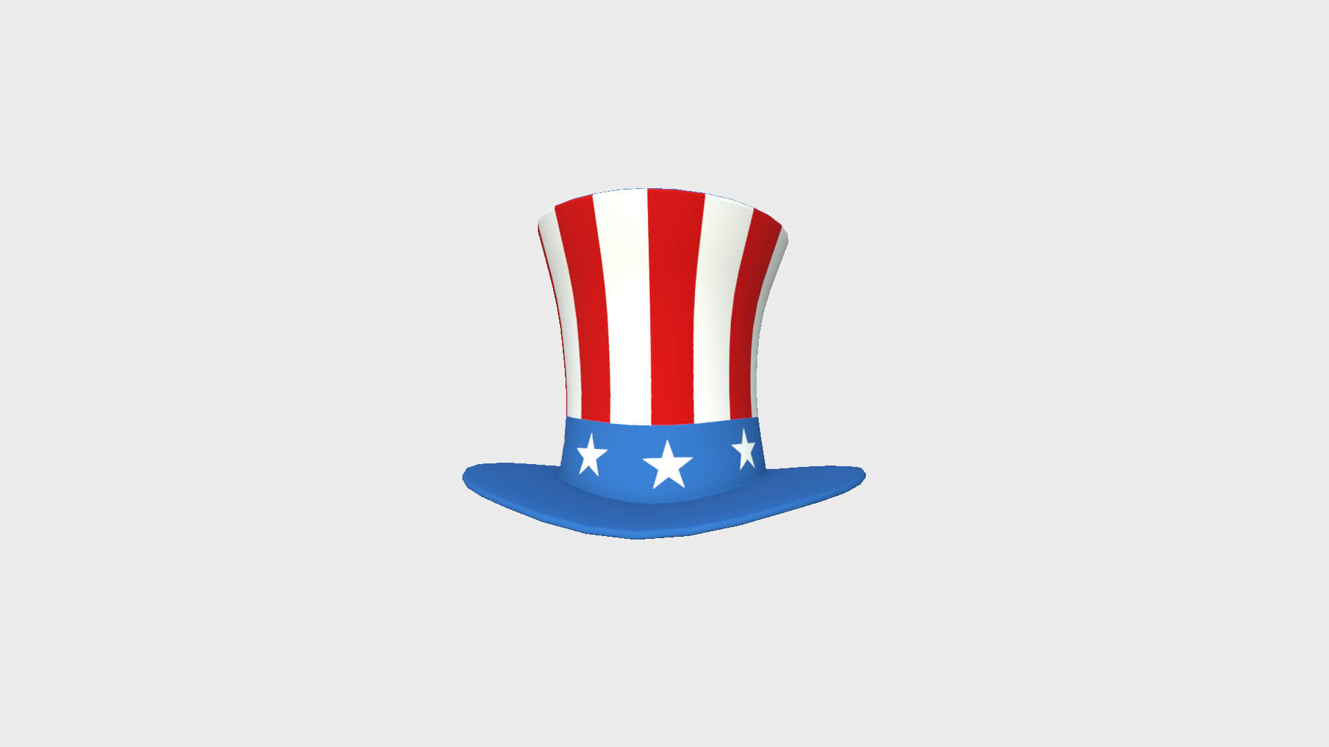 Uncle Sam Hat 02 - Blue 3D Model by gsommer