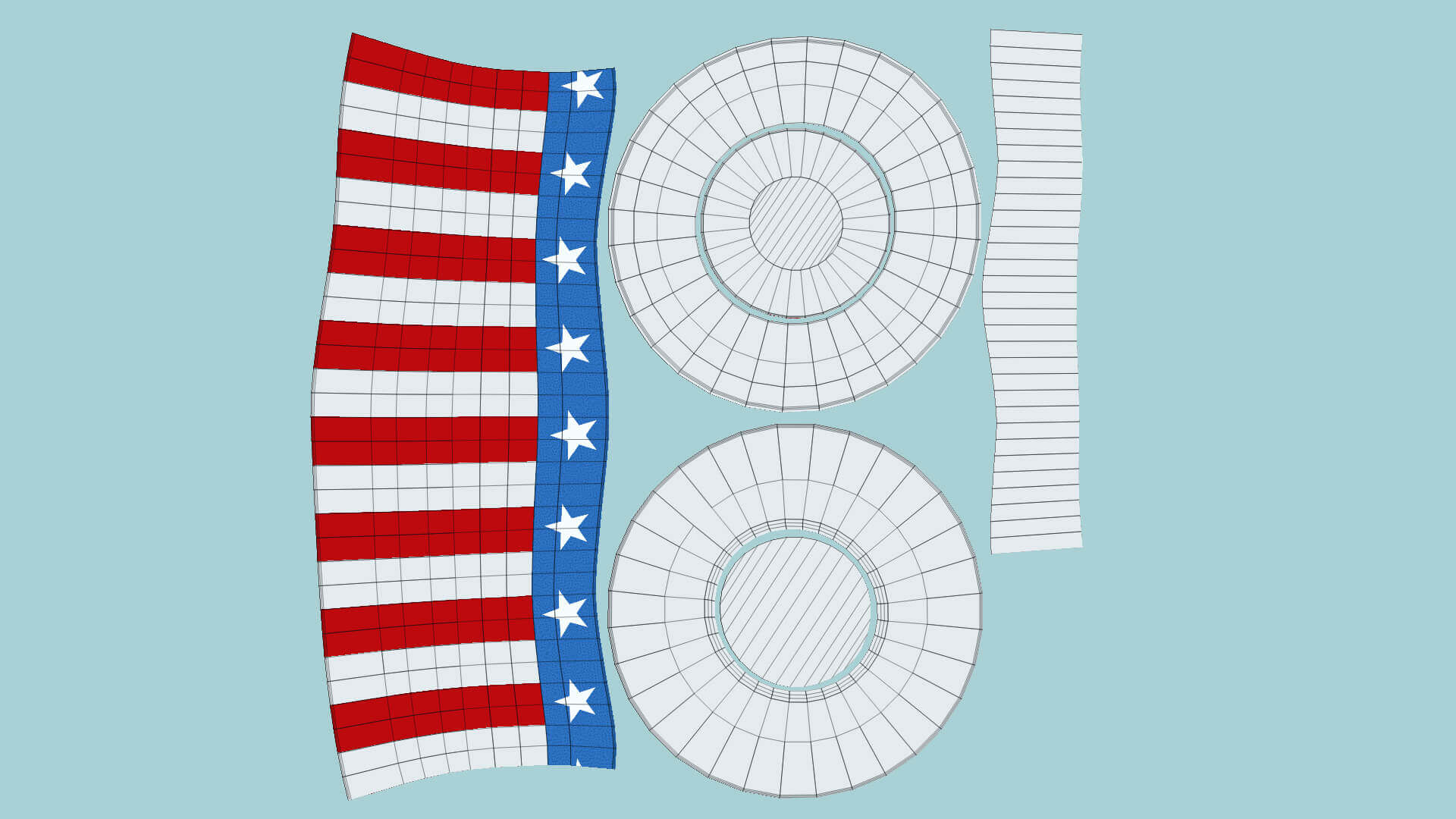 Uncle Sam Hat 03 - White 3D Model by gsommer