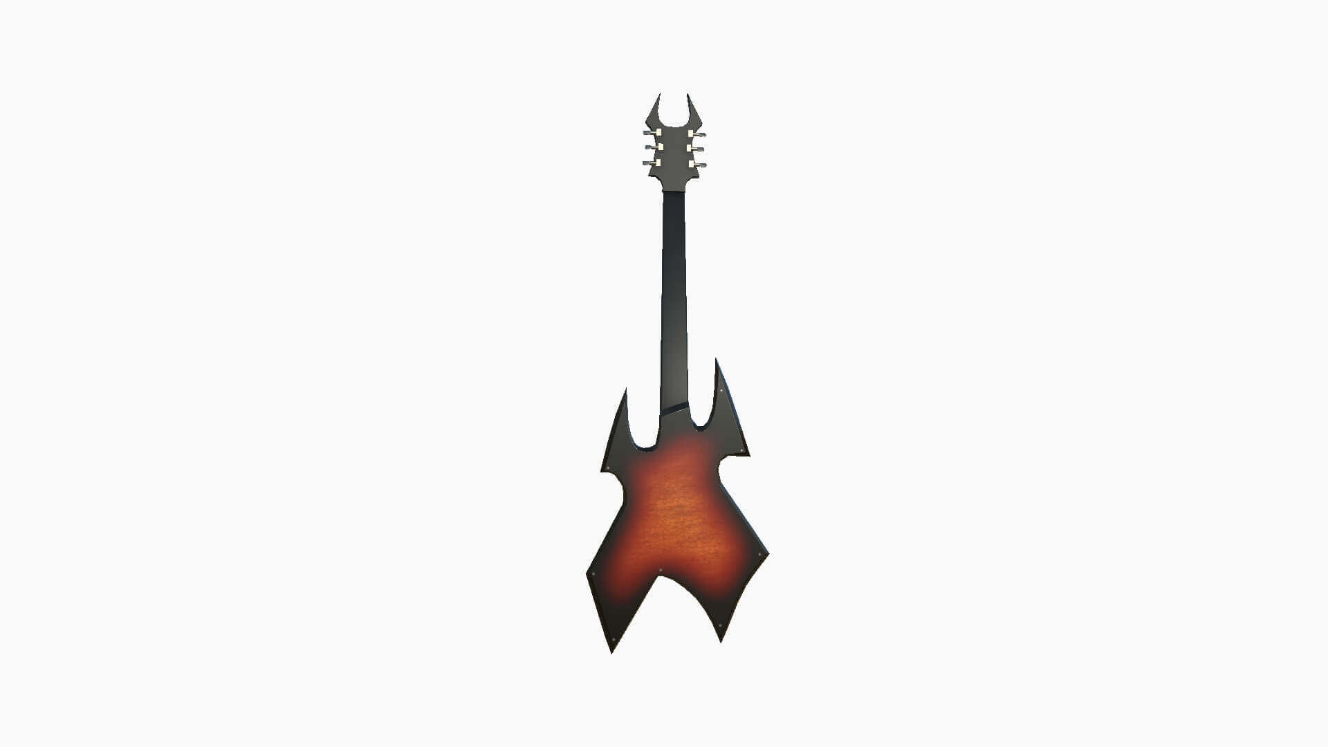 Warlock Electric Guitar 07 - Dark Wood 3D Model by gsommer