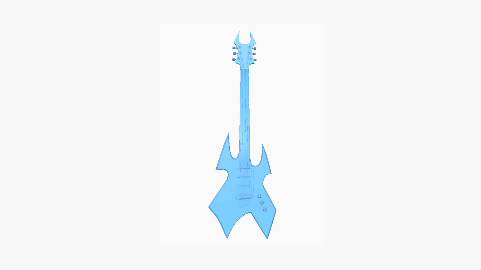 Warlock Electric Guitar 08 - Red Wood 3D Model by gsommer