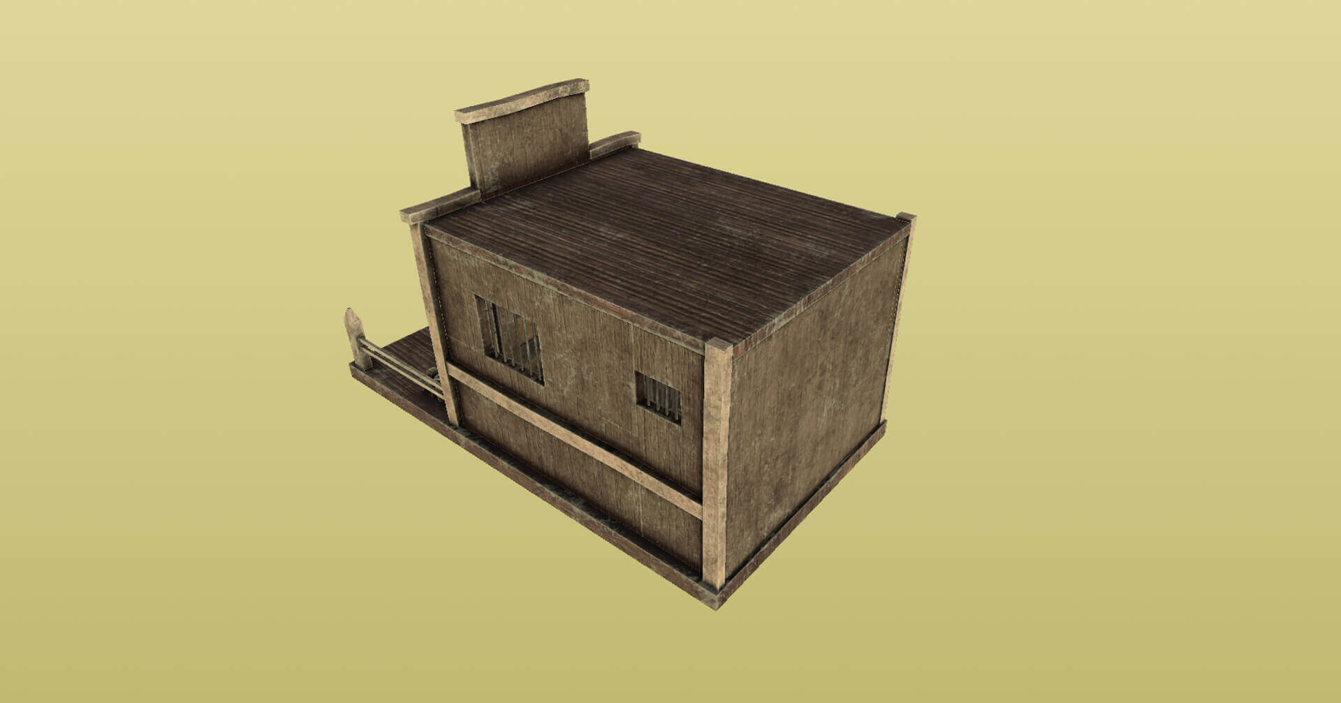 Western Building 04 - Sheriff Jail 3D Model by gsommer