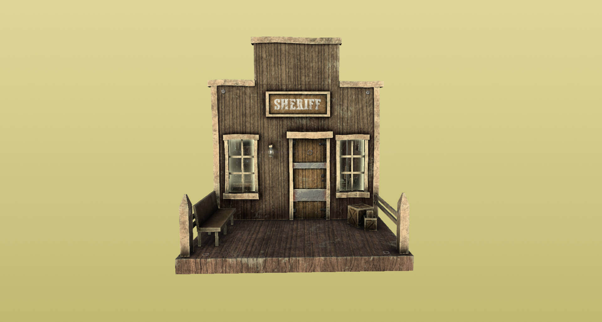 Western Building 04 - Sheriff Jail 3D Model by gsommer