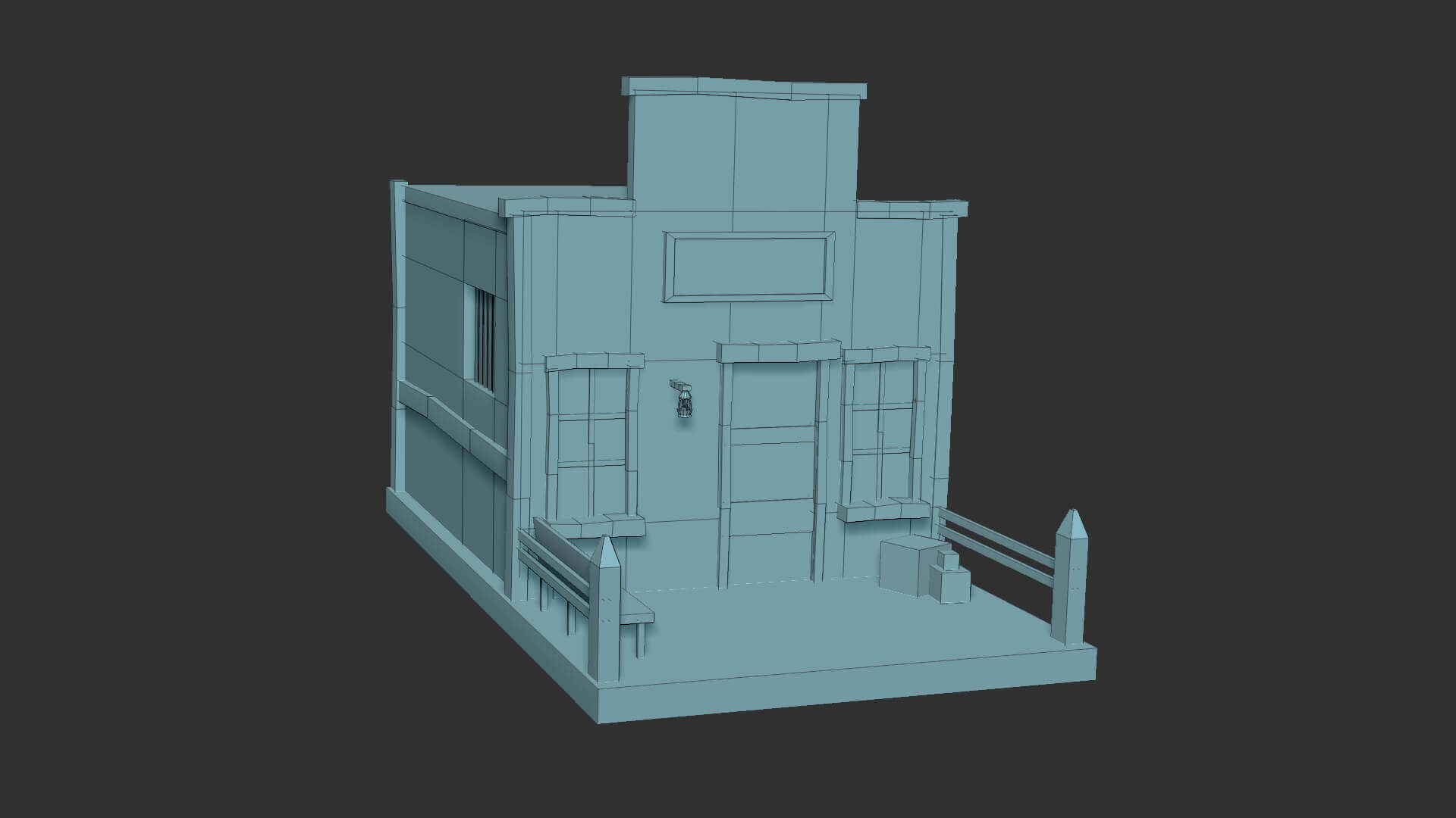 Western Building 04 - Sheriff Jail 3D Model by gsommer