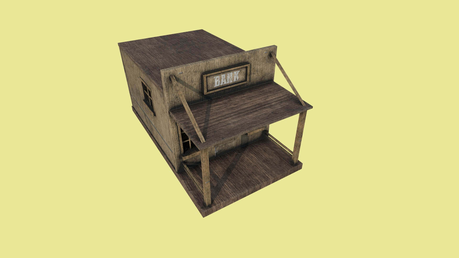 Western Building 06 - Bank 3D Model by gsommer