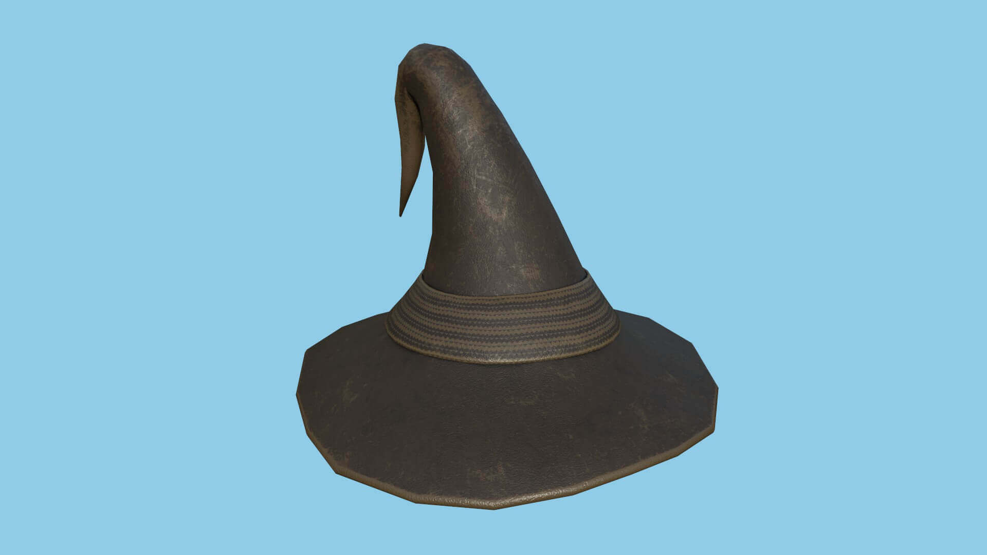 Witch Hat 04 - Rust Leather 3D Model by gsommer