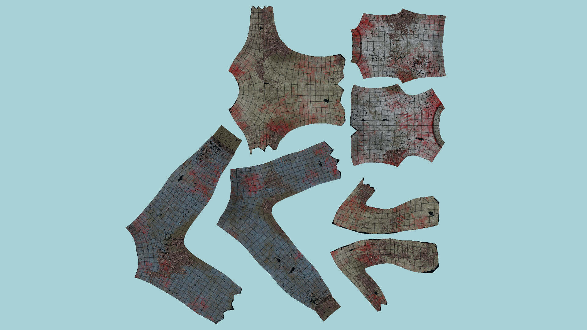 Zombie Outfit 01 - 3D Model by gsommer