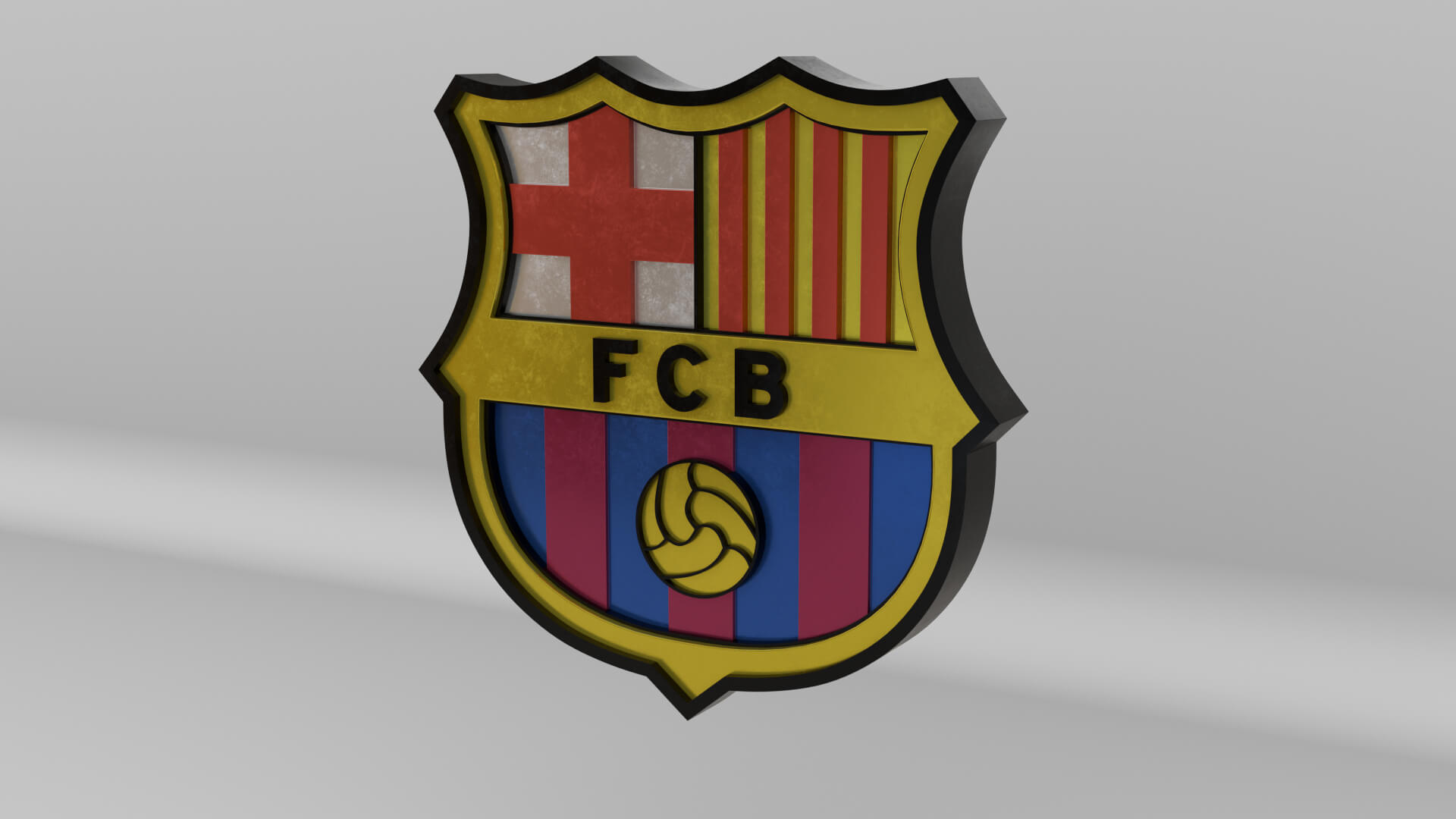 FC Barcelona Team Logo - 3D Model by guimart