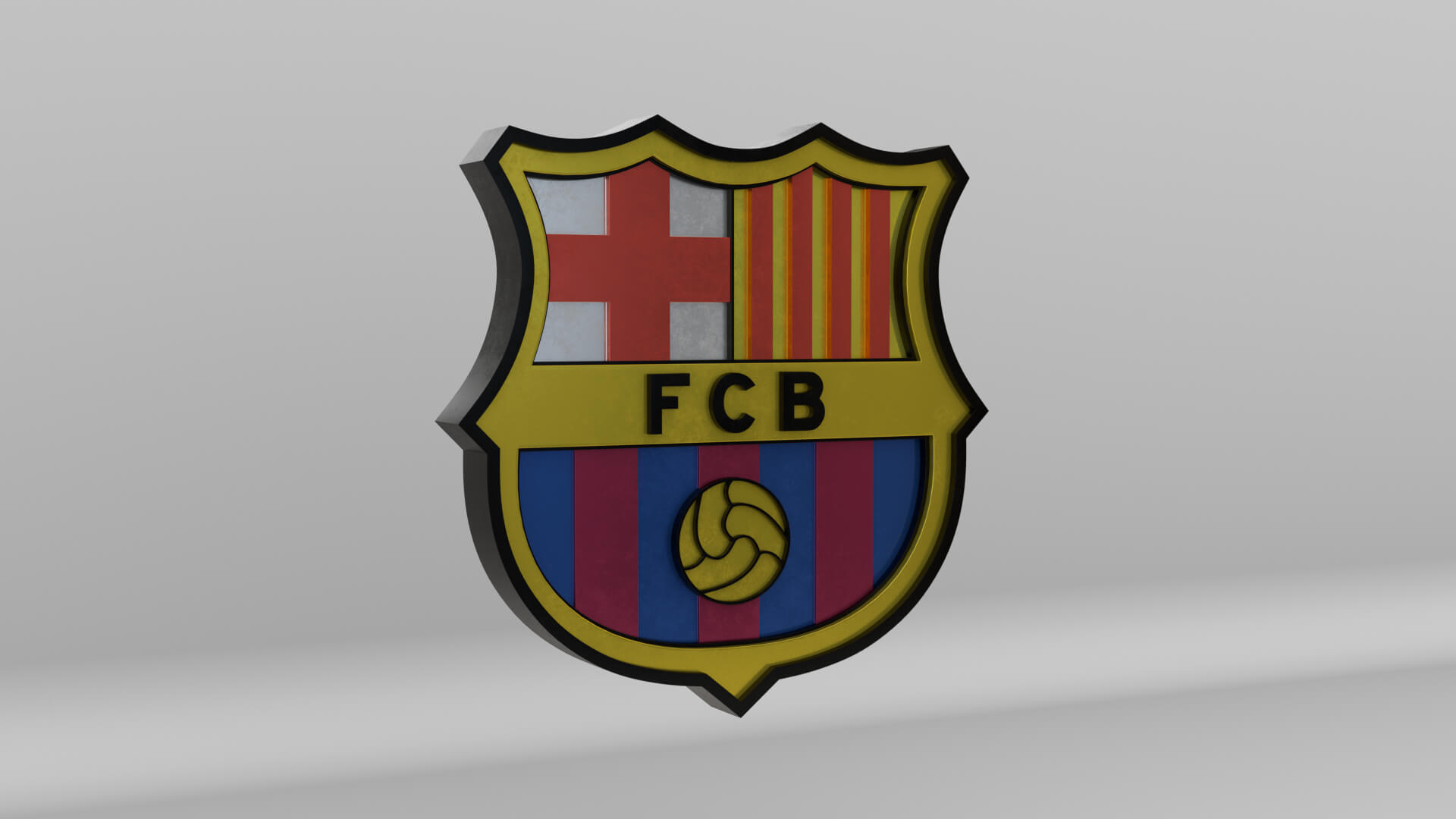 FC Barcelona Team Logo - 3D Model by guimart