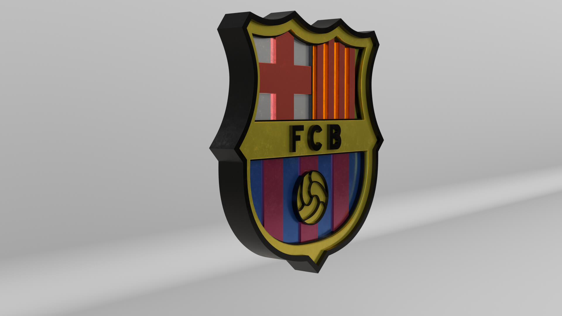 FC Barcelona Team Logo - 3D Model by guimart