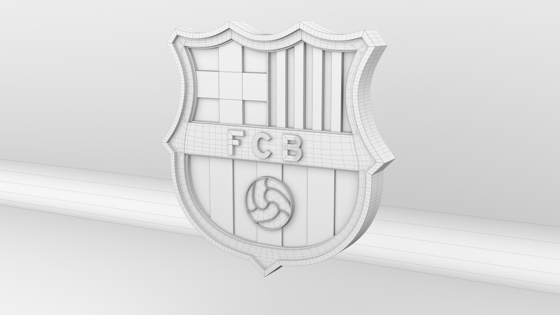 FC Barcelona Team Logo - 3D Model by guimart