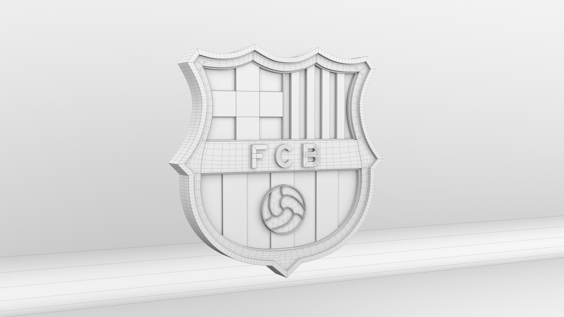FC Barcelona Team Logo - 3D Model by guimart