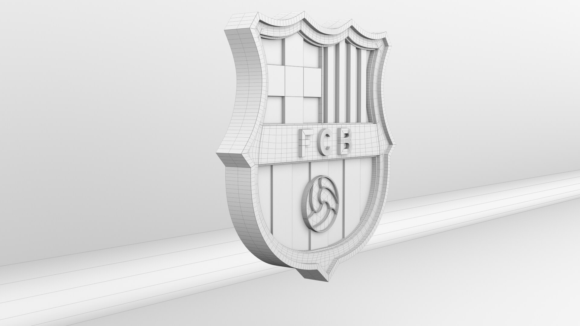 FC Barcelona Team Logo - 3D Model by guimart