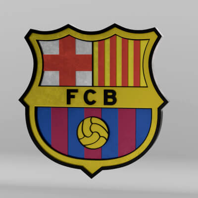 FC Barcelona Team Logo - 3D Model by guimart